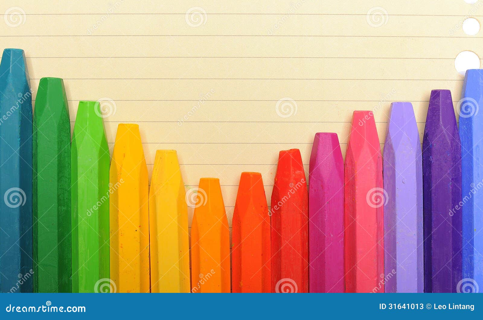 Row of Crayons stock image. Image of crayons, crayon - 31641013