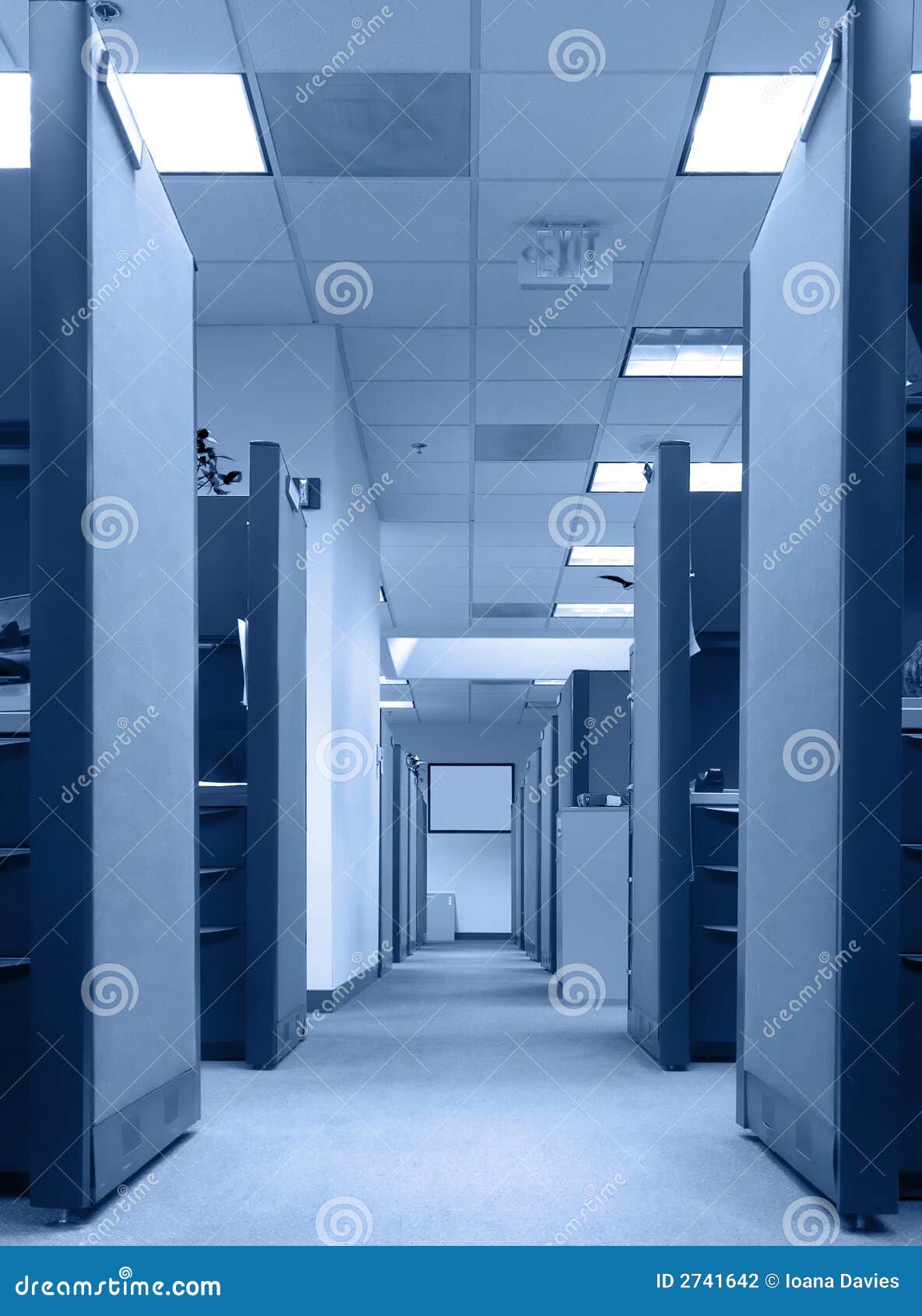 Row of cubicles stock photo. Image of corridor, hallway - 2741642