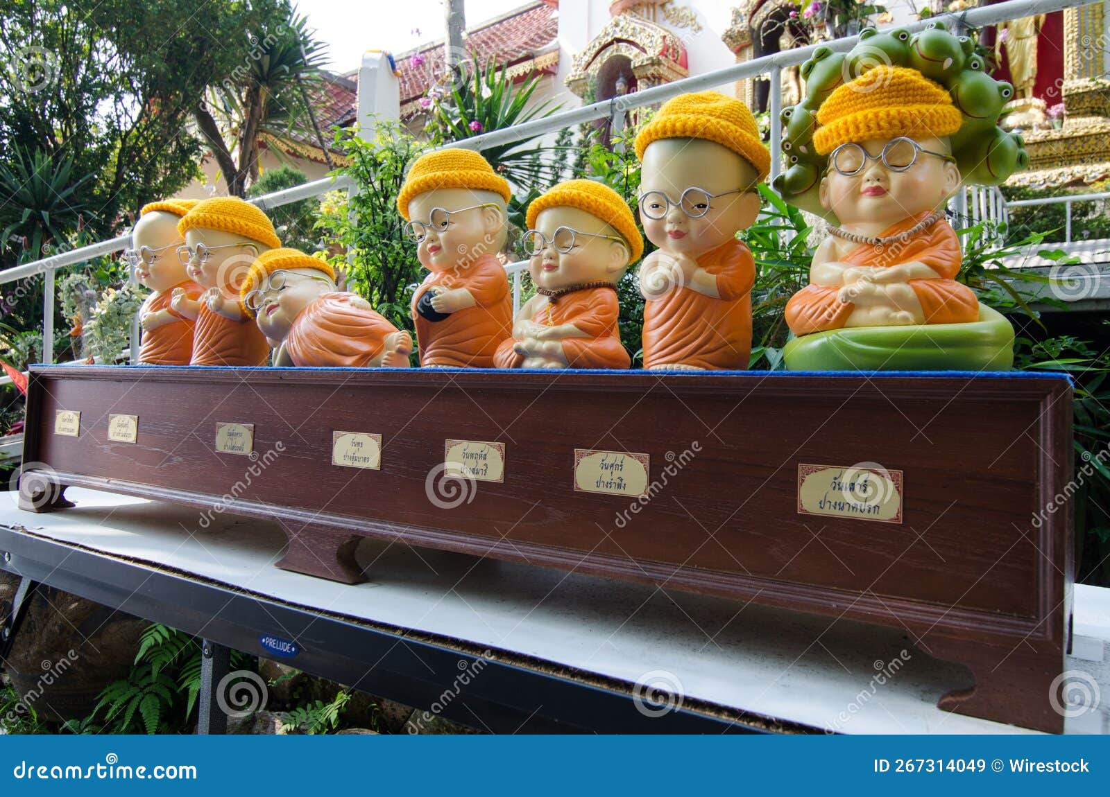 Cute Monk Kid Statue At Nanzoin Temple, Fukuoka Royalty-Free Stock ...