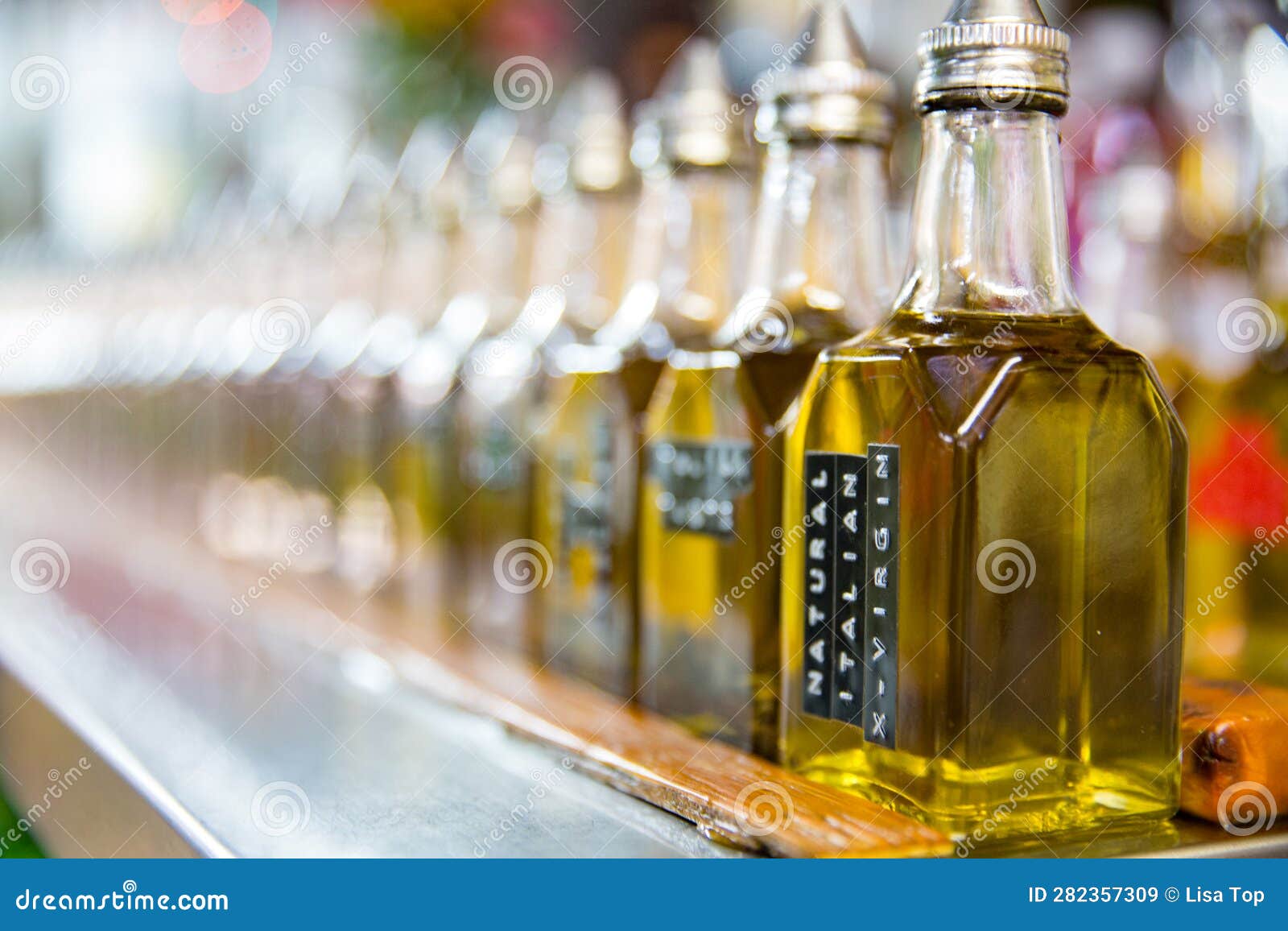 Row of Different Oils stock image. Image of extra, room - 282357309