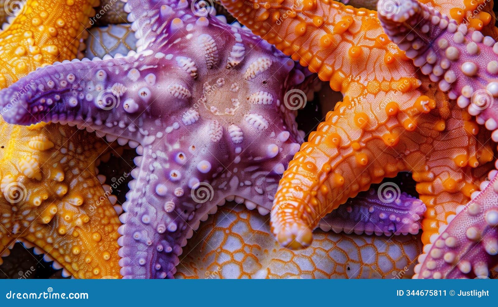 A Row of Different Types of Starfish Their Unique Colors and Patterns ...