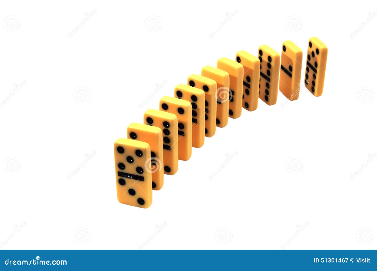 Row of domino tiles stock image. Image of blocks, effect - 51301467