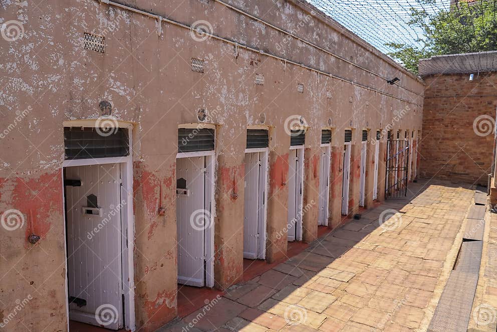 Prison cell doors stock photo. Image of correctional - 112694746