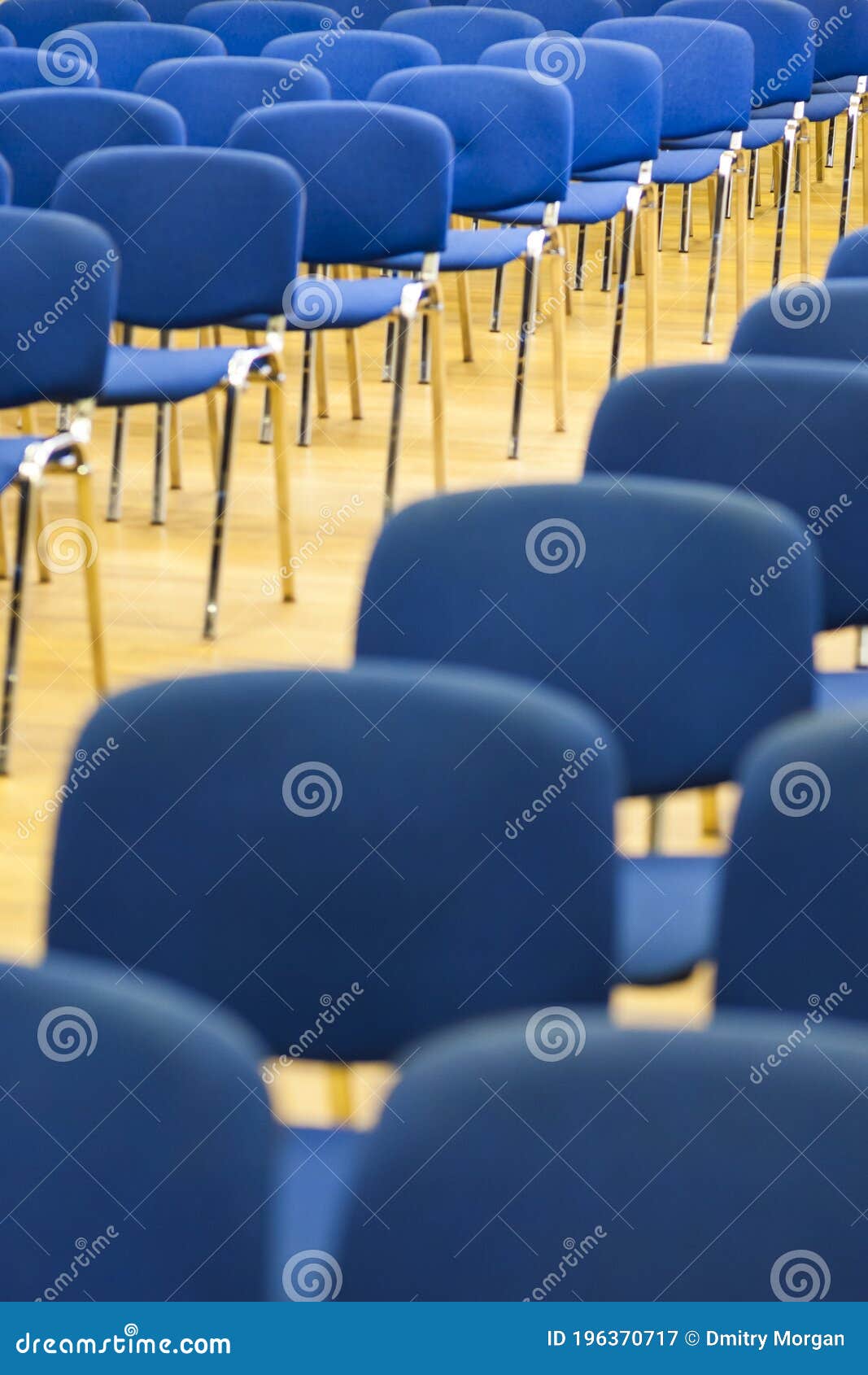 Row of Empty Chairs Standing in Line in the Empty Room Stock Image ...
