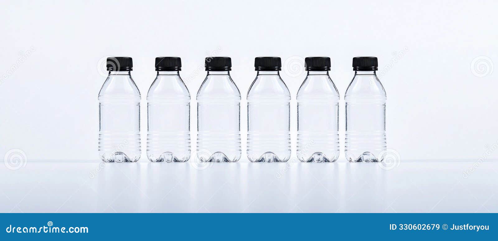 Empty Clear Plastic Pouch Bag With White Blank Paper Top On Staples Set ...