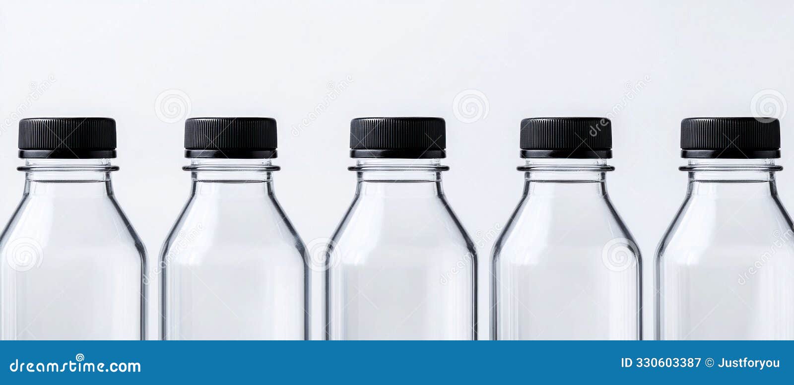 Empty Clear Plastic Pouch Bag With White Blank Paper Top On Staples Set ...