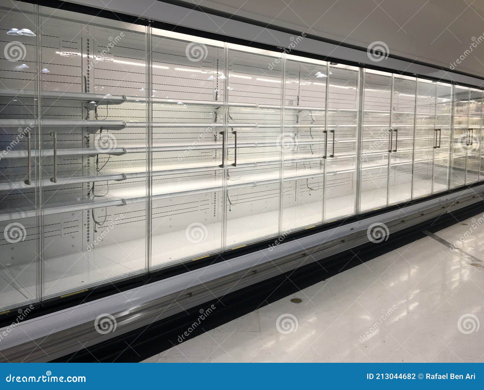 Row of Empty Commercial Fridges Stock Photo - Image of cold, appliance ...