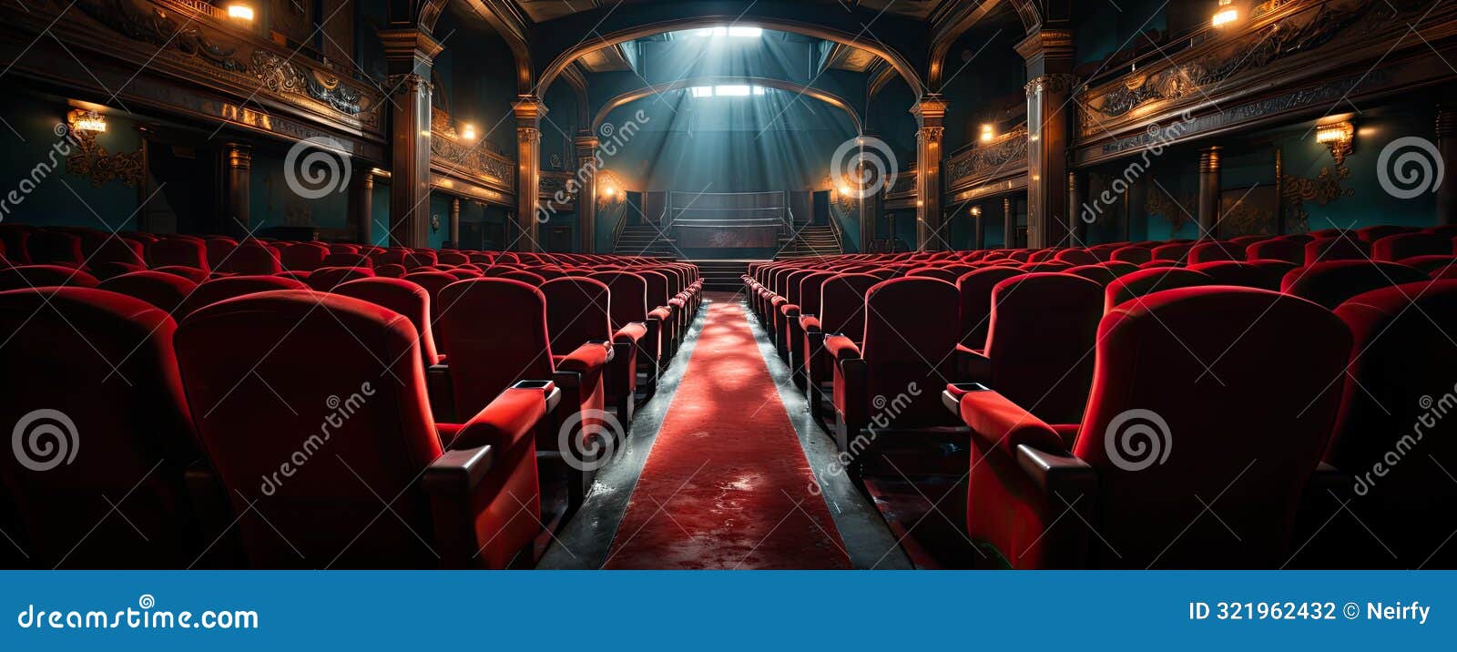 Row of Empty Red Seats, Movie Theatre Stock Photo - Image of movie ...