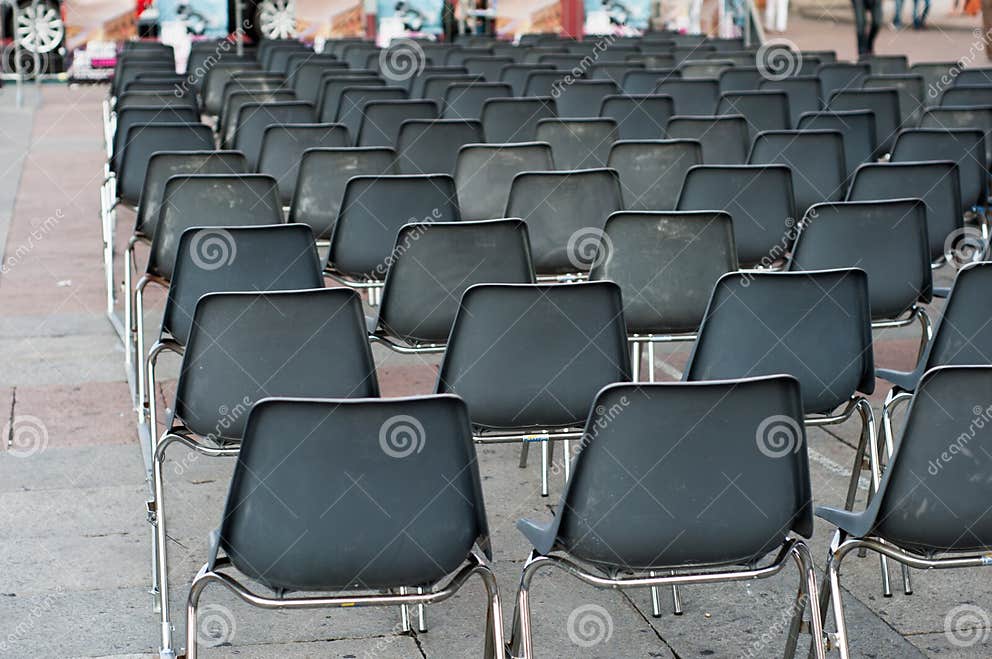 Row of empty seats stock image. Image of outside, auditorium - 24381711