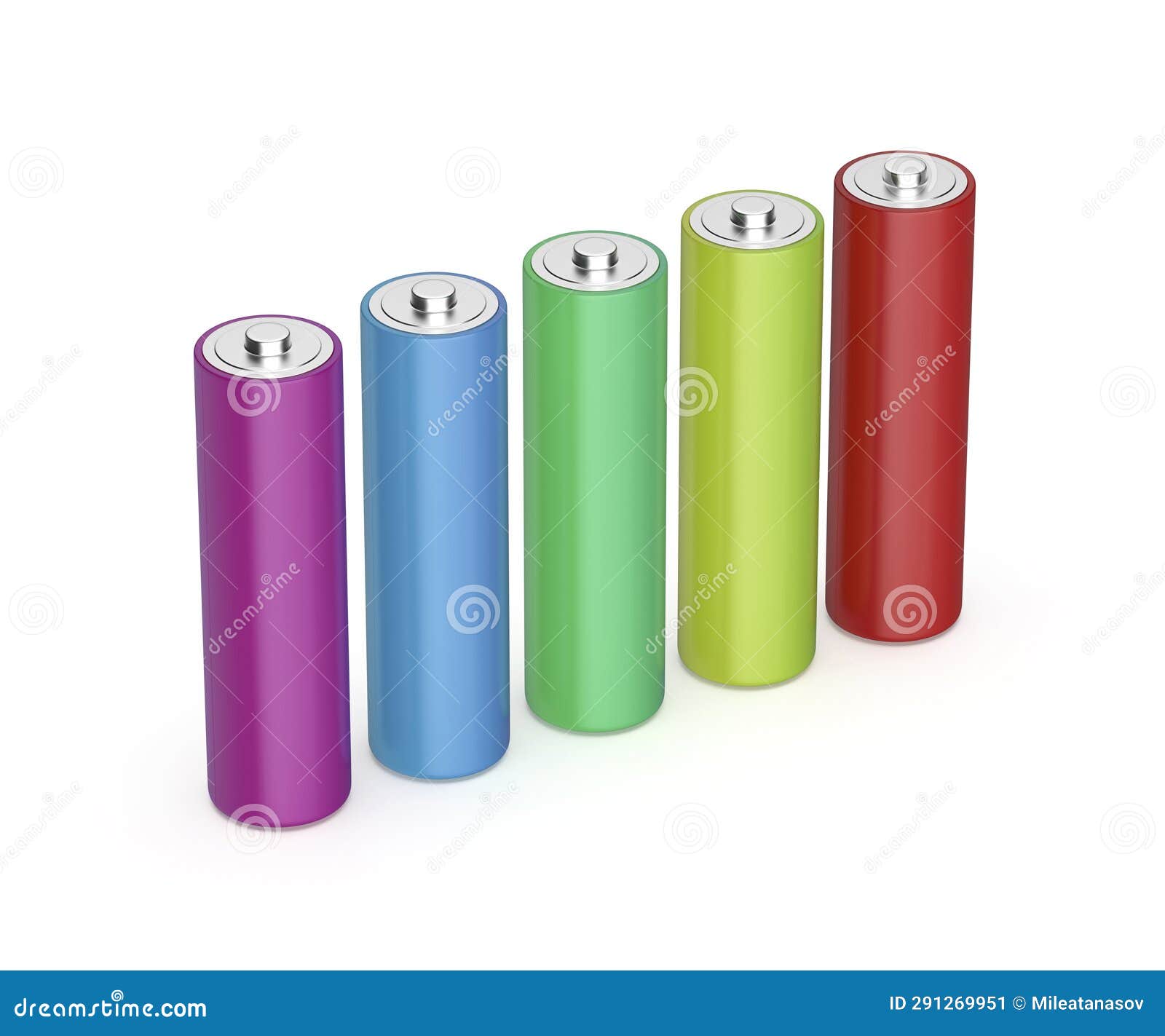 Set Of Batteries Of Different Sizes. Vector Illustration ...