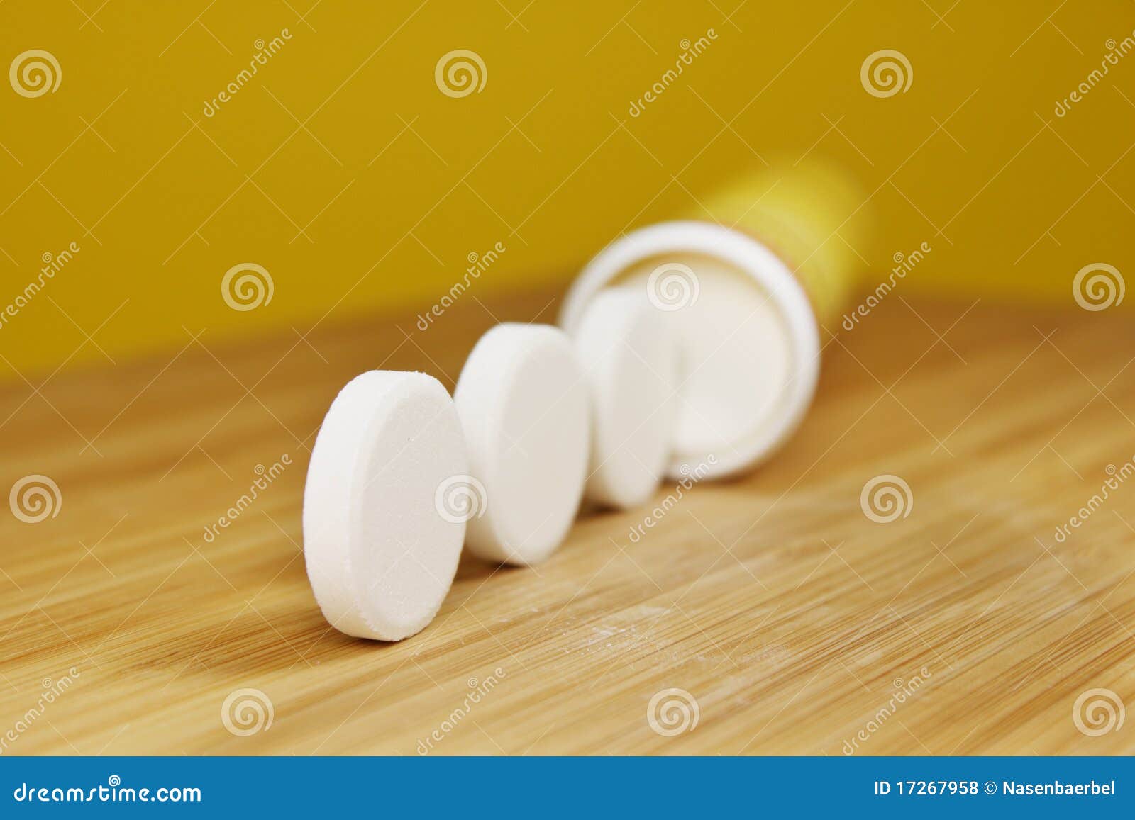 Row of fizzy tablets stock photo. Image of medicine, table - 17267958
