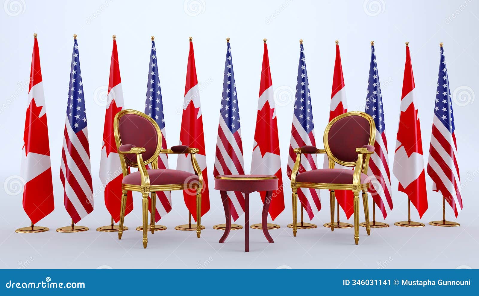 The Flags Of Canada And Philippines Separated By A Line Chart. Stock ...