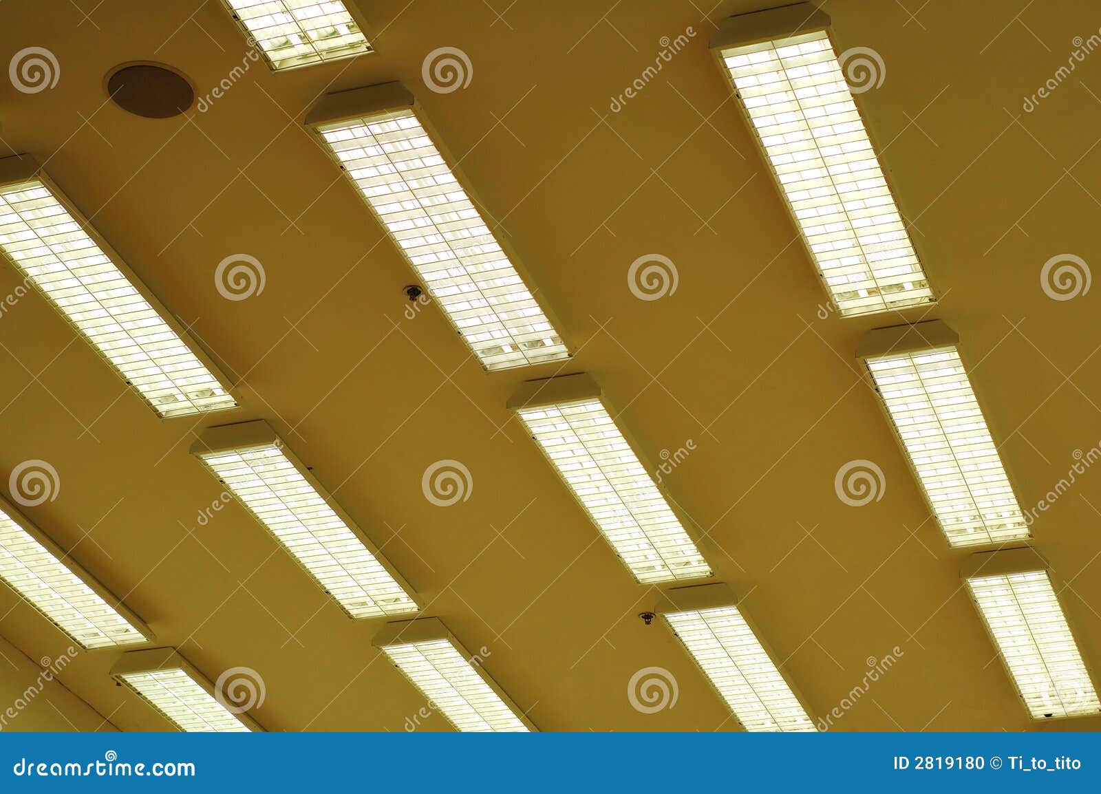 Row of fluorescent lamps stock photo. Image of brilliance - 2819180