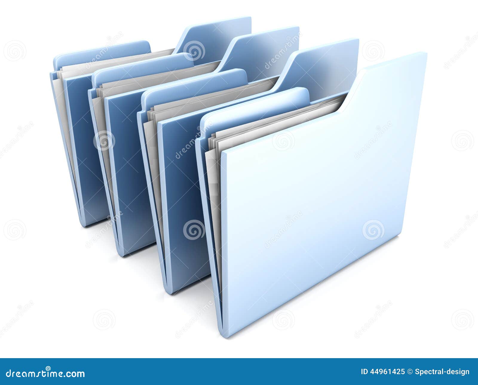 Row of Folders stock illustration. Illustration of archive - 44961425