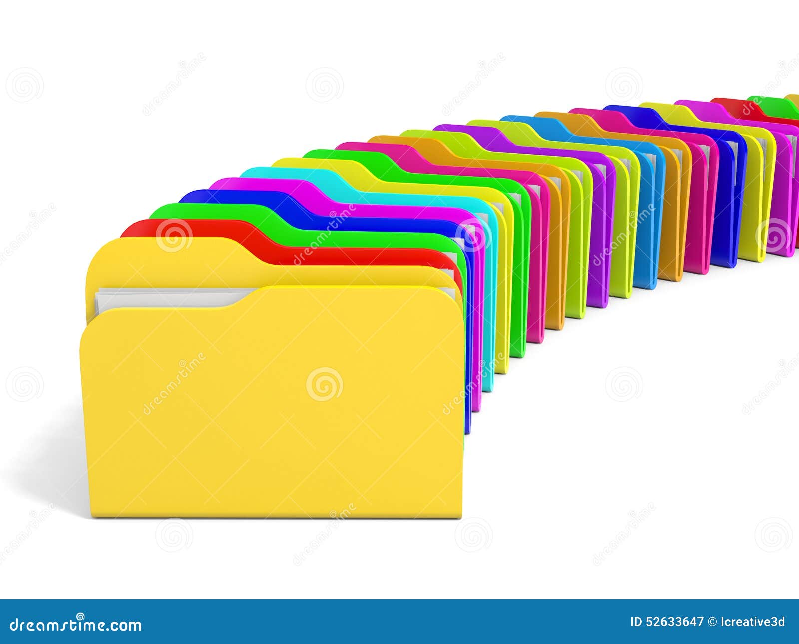 Row of folders icon. stock illustration. Illustration of data - 52633647
