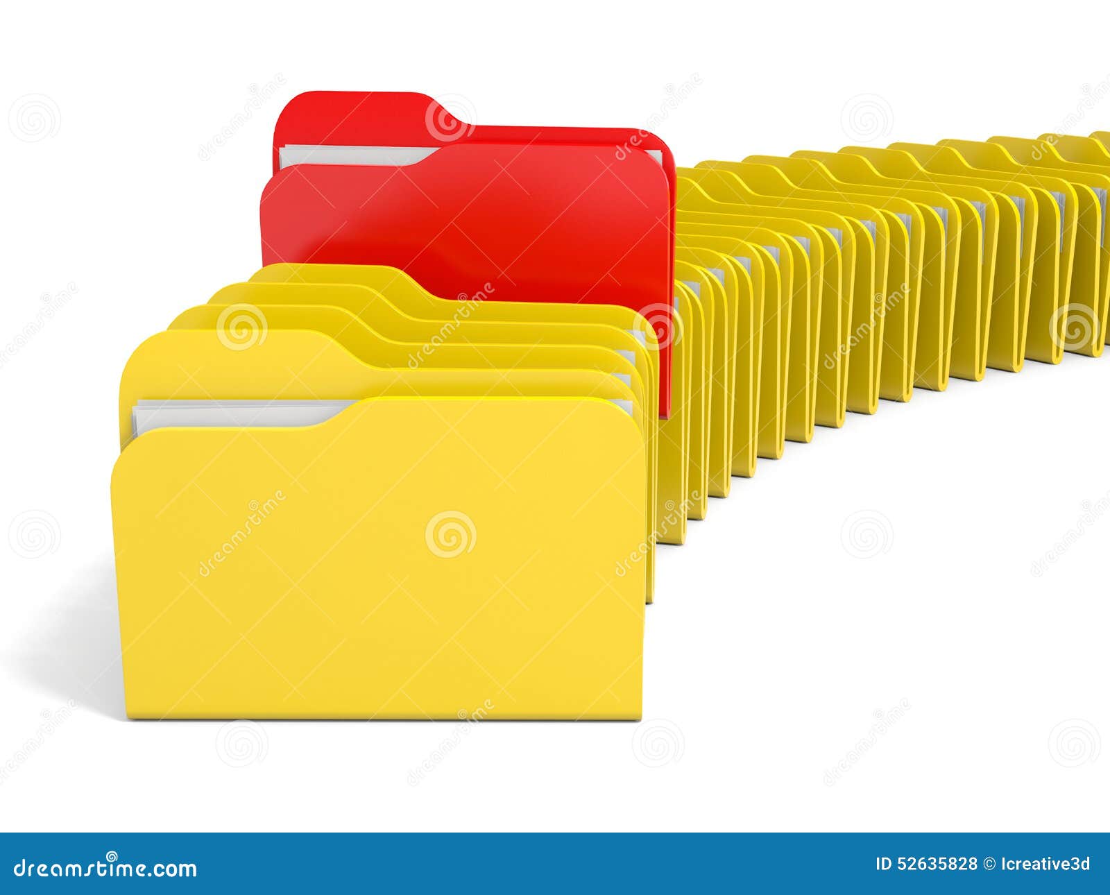 Row of folders icon. stock illustration. Illustration of organization ...