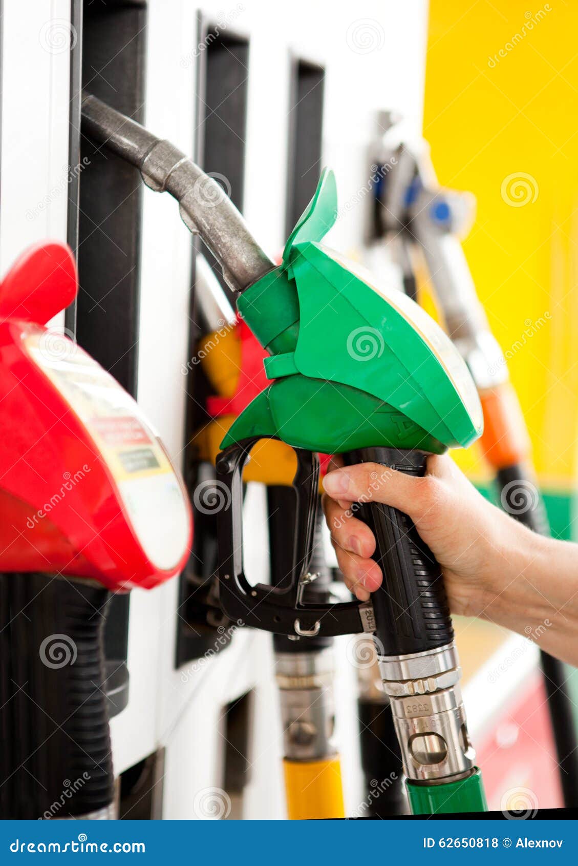 Row of Fuel Pumps at a Gas Station Stock Photo - Image of horizontal ...