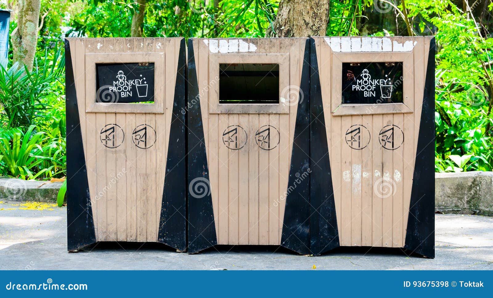 Garbage Cans Or Rubbish Bins Or Trash Cans At Ashigara Rest Area Of ...