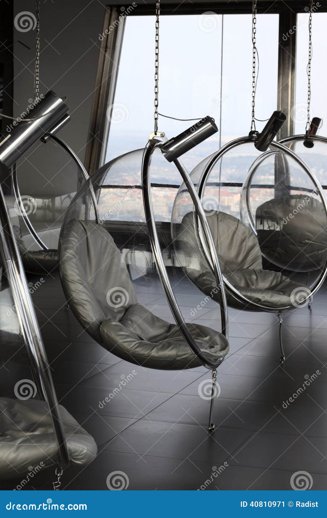 Row of glass seats stock image. Image of chair, curve - 40810971