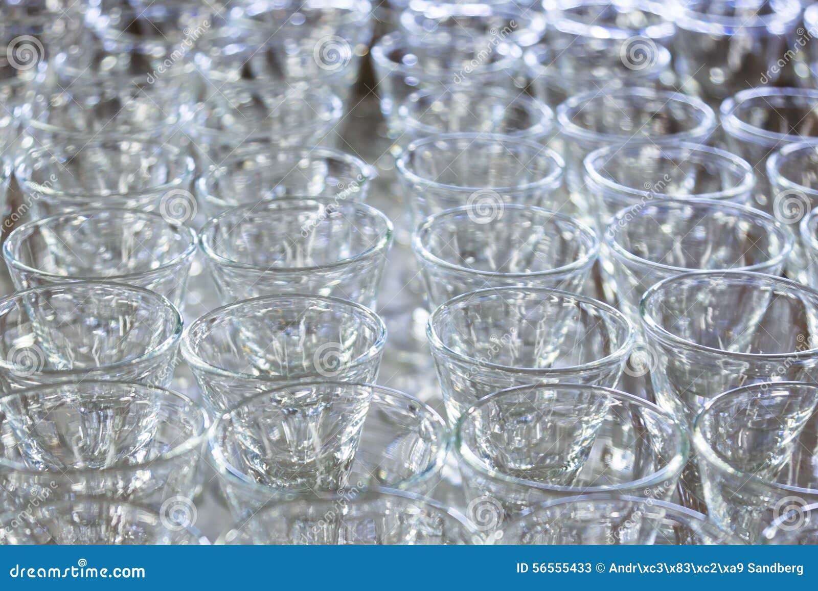Row of Glasses in Glass Factory Stock Image - Image of container, line ...