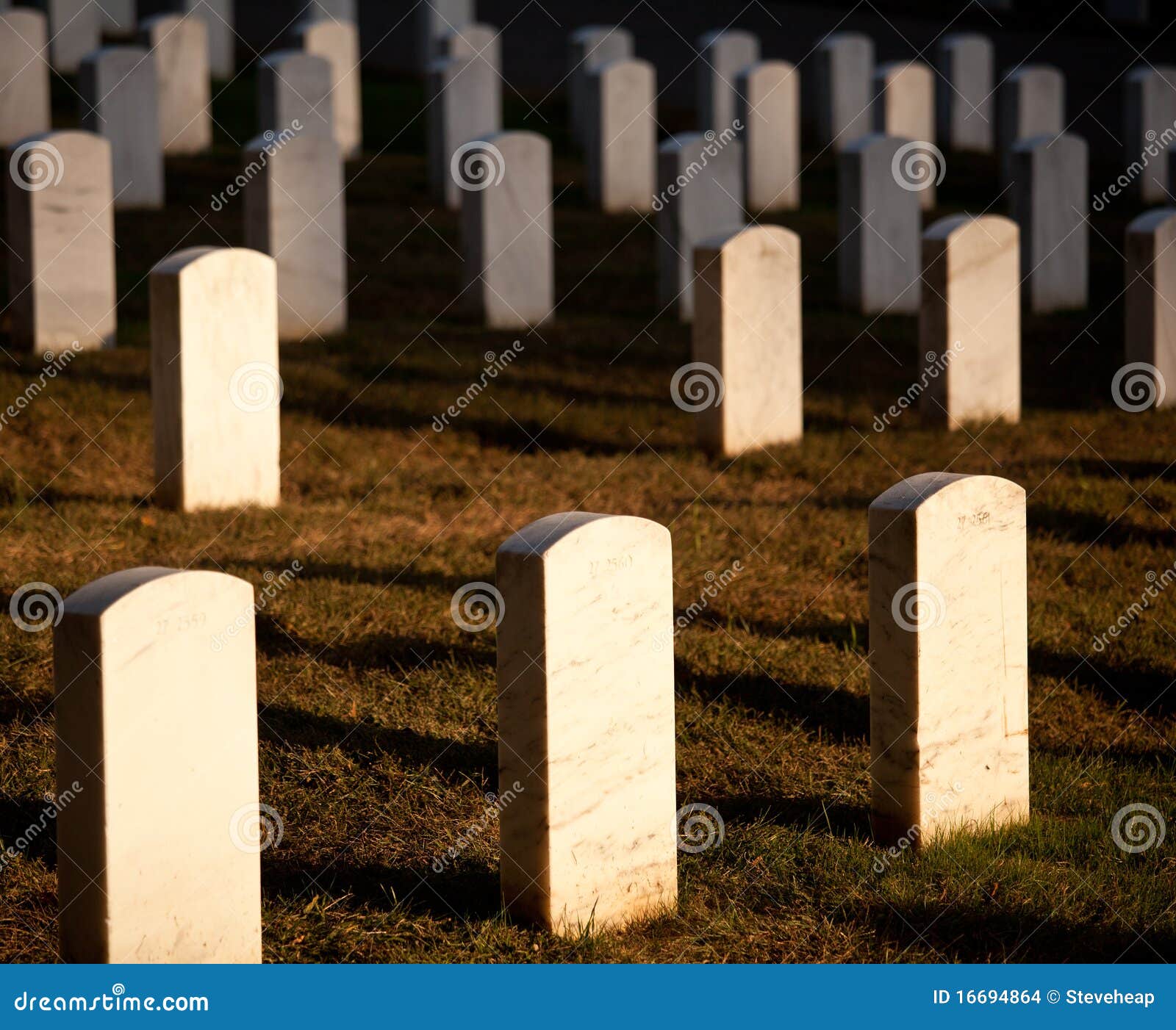 Row of Grave Stones in Arlington Stock Photo - Image of gravestones ...