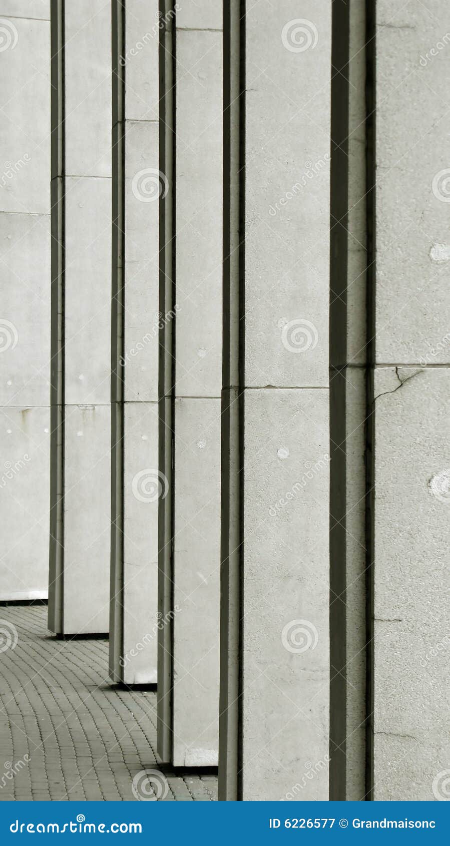 Row of gray columns stock image. Image of bland, support - 6226577