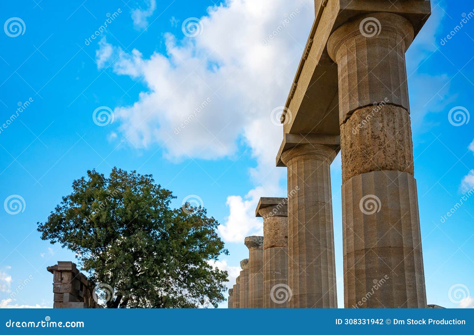 Row of Greek Hellenistic Columns Stock Photo - Image of ancient ...
