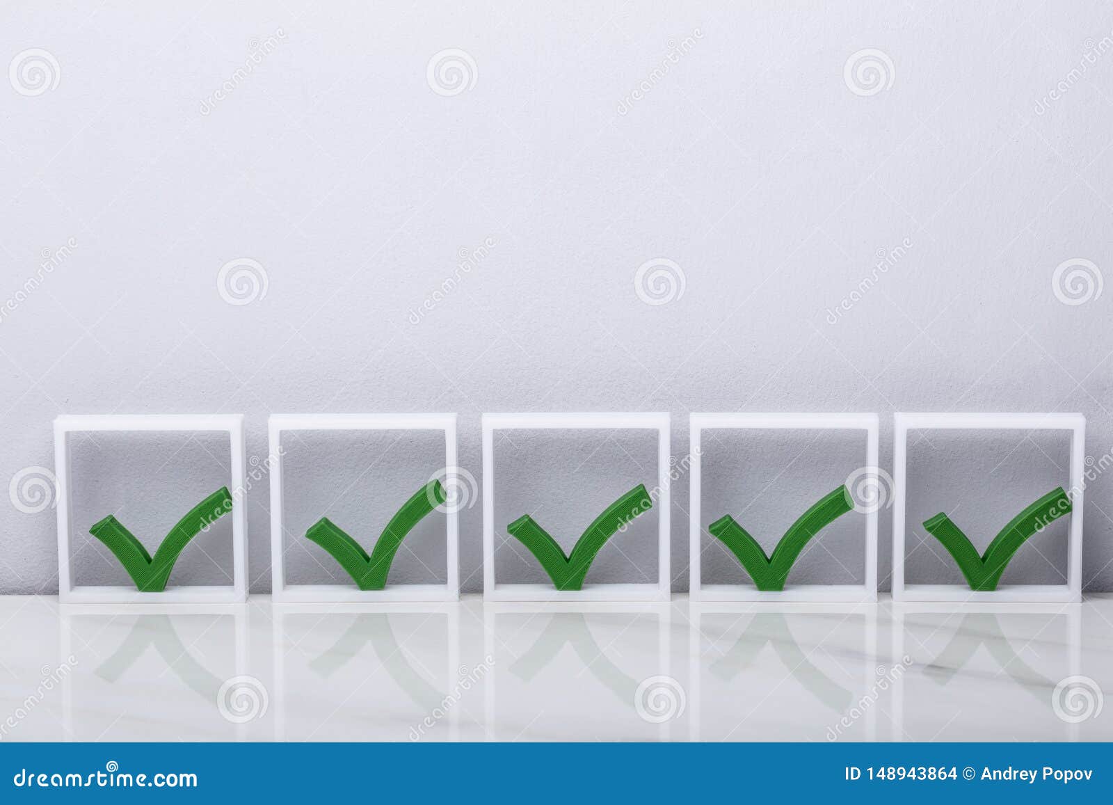 Row Of Green Check Marks In Boxes Stock Photography | CartoonDealer.com ...