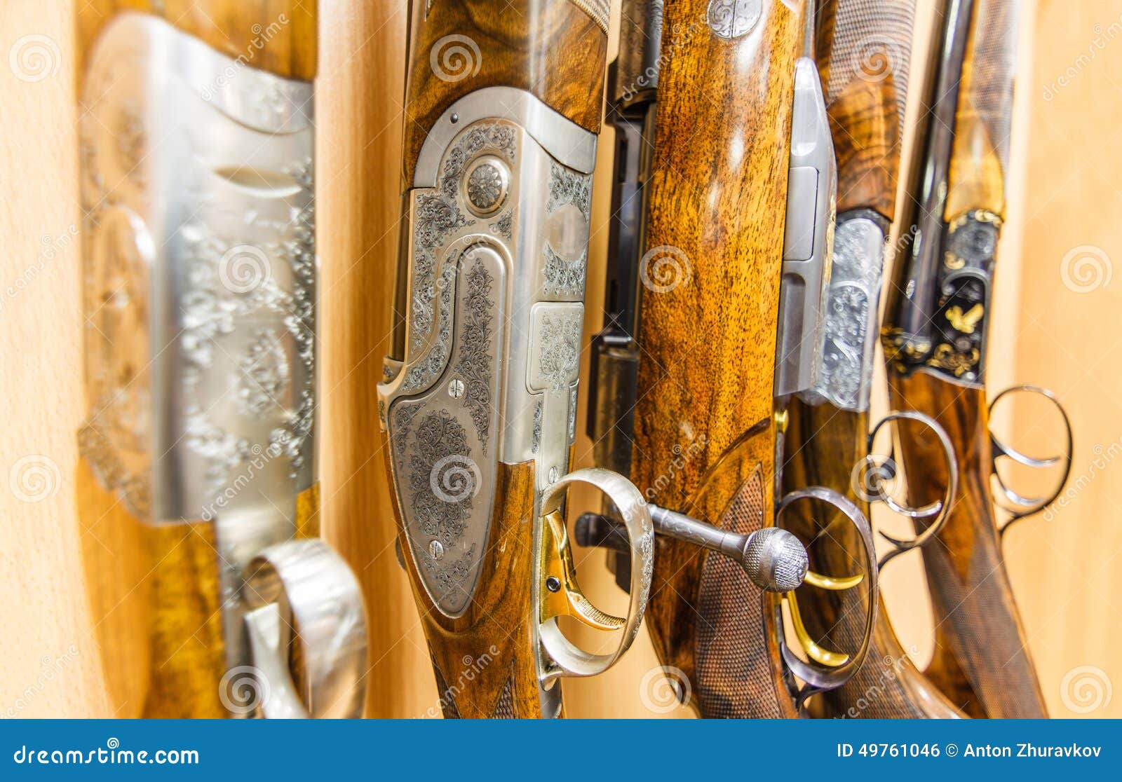 Row of guns in shop stock photo. Image of formation, guns - 49761046