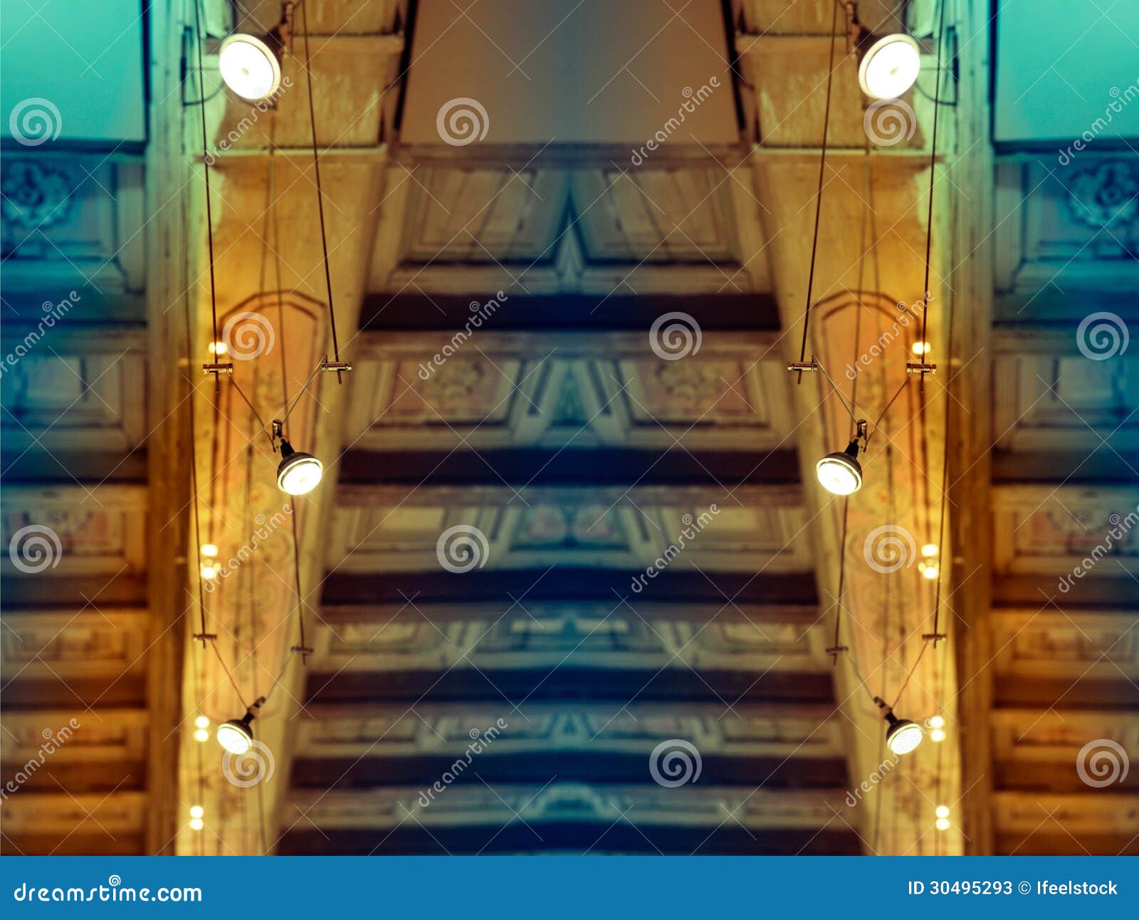 Row of halogen lamps stock image. Image of night, design - 30495293