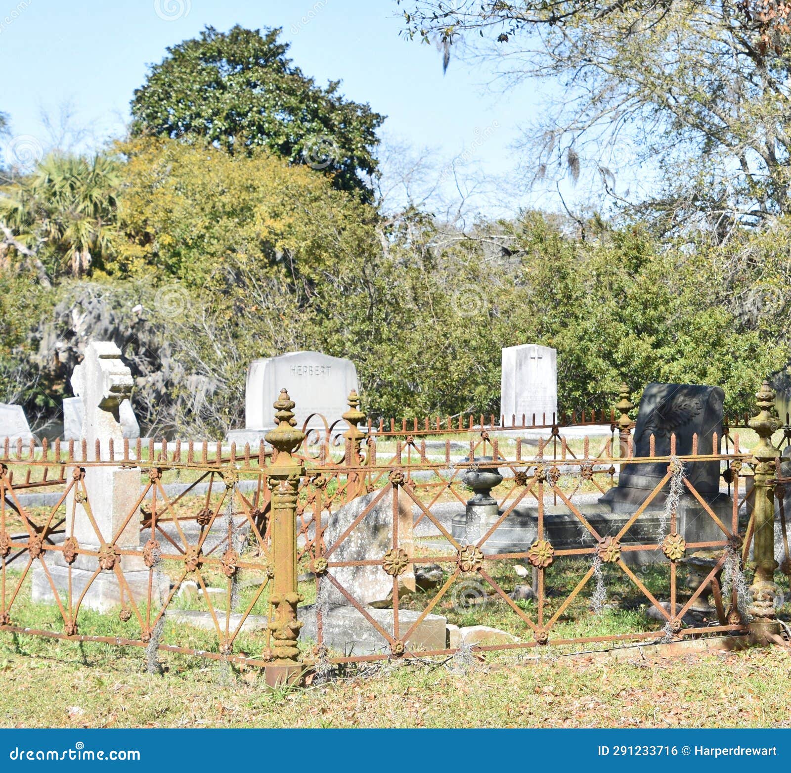 Row of Headstones Magnolia Cemetery 1 Stock Photo - Image of charleston ...