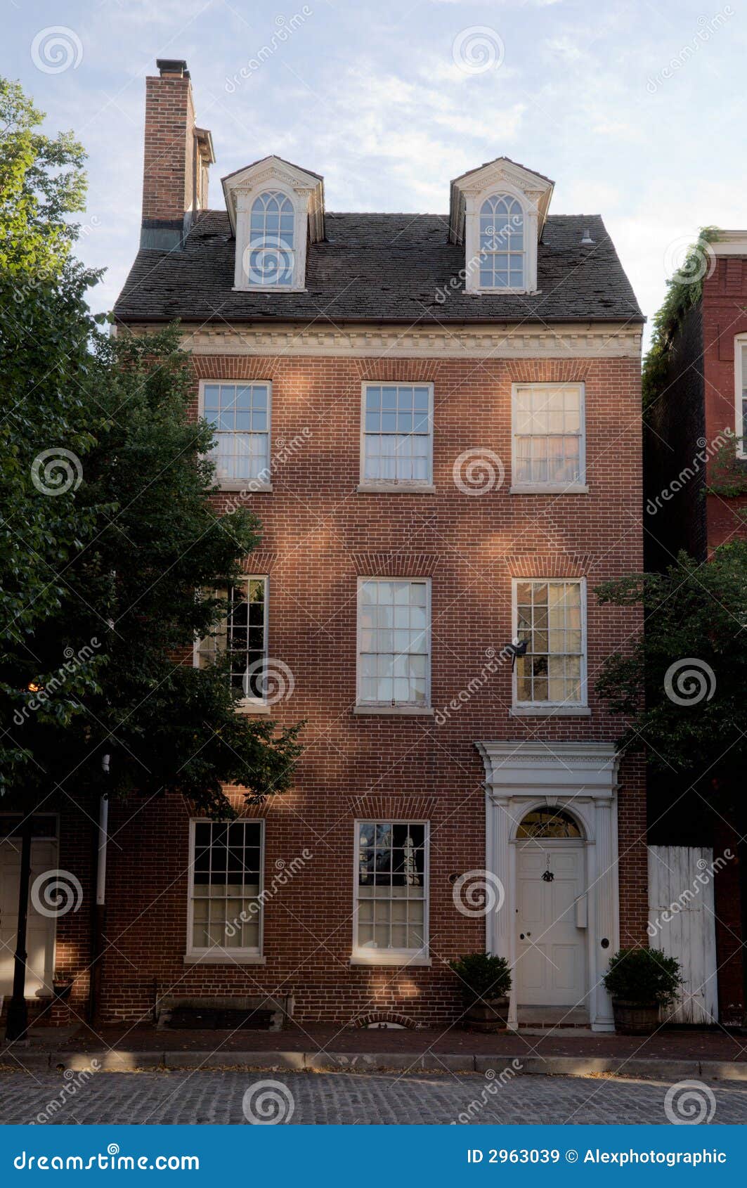 Row House stock image. Image of federal, urban, architecture - 2963039