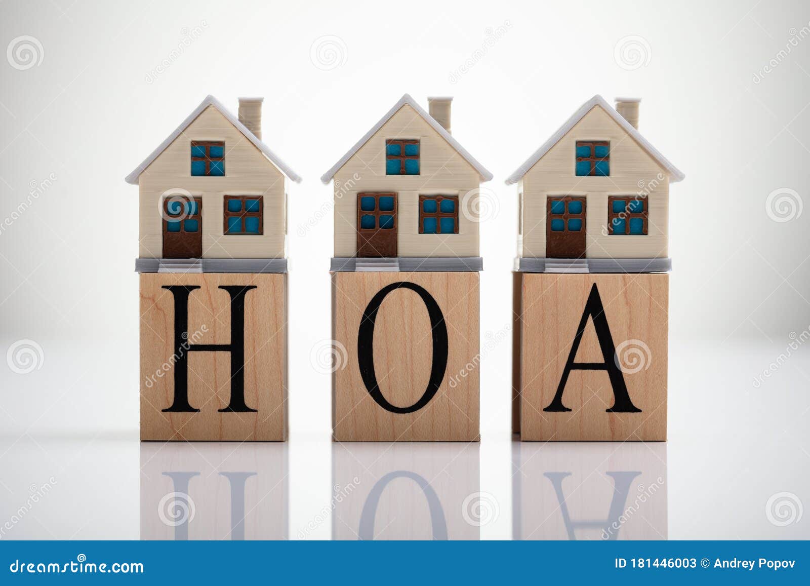 Row of House Models on HOA Cubic Blocks Stock Image - Image of homes ...