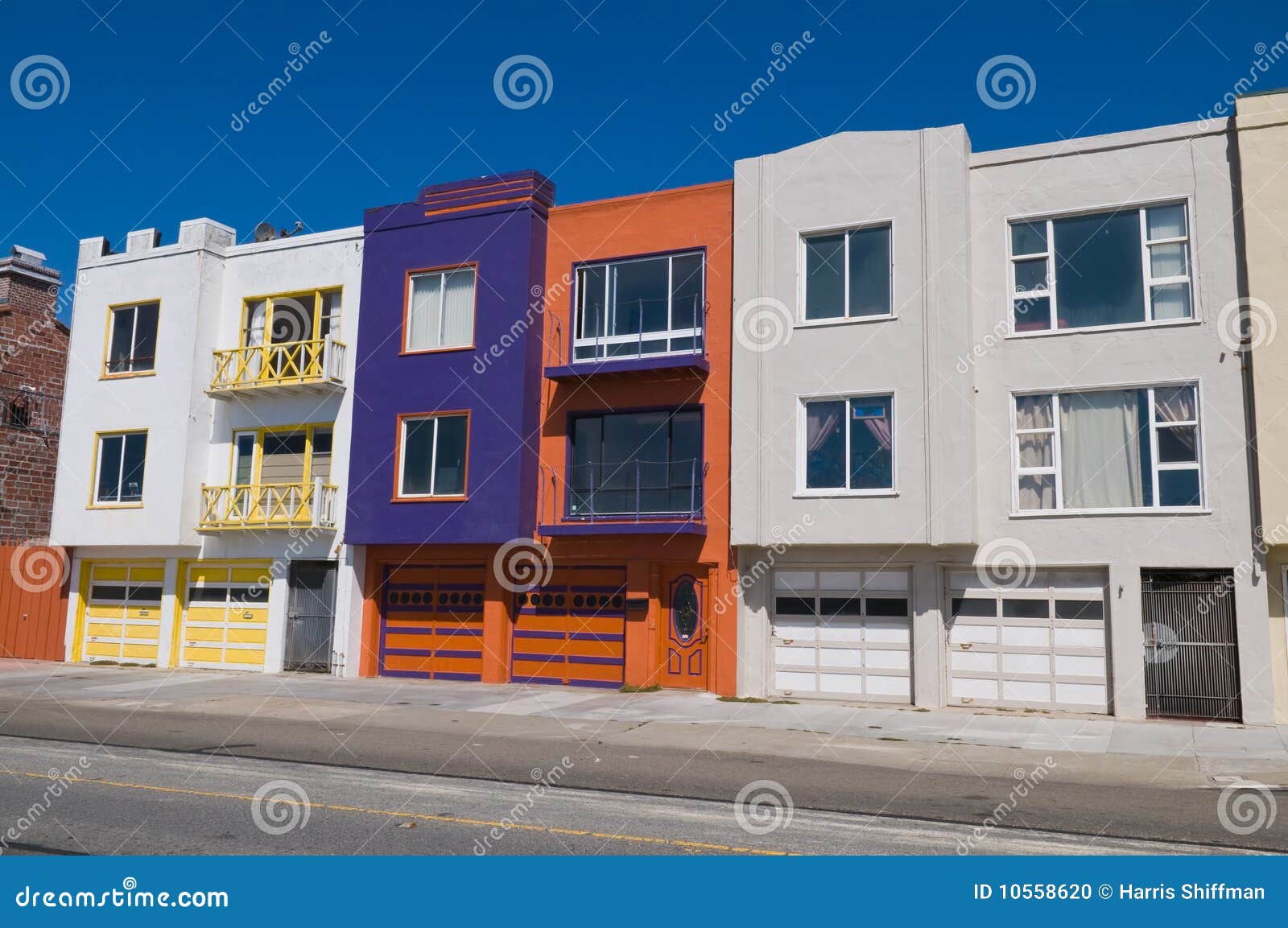 Row houses stock photo. Image of colorful, residences - 10558620