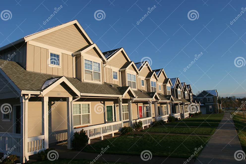 Row of Houses stock image. Image of home, estate, sale - 1764889