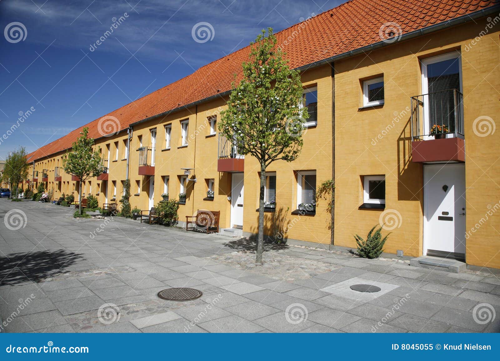 Row houses stock image. Image of denmark, house, nyborg - 8045055