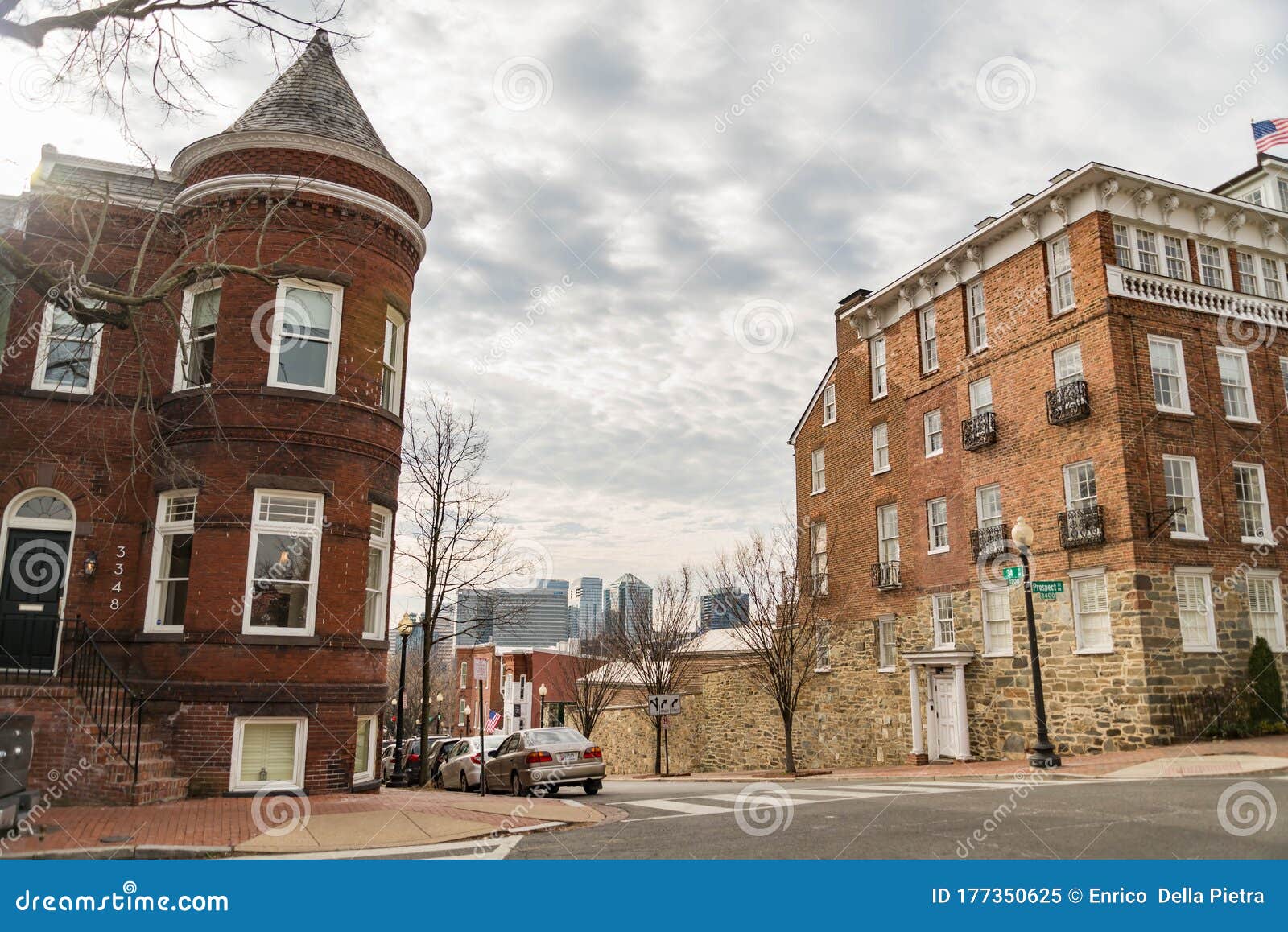 Row Houses in Georgetown in Washington, DC Editorial Image - Image of ...