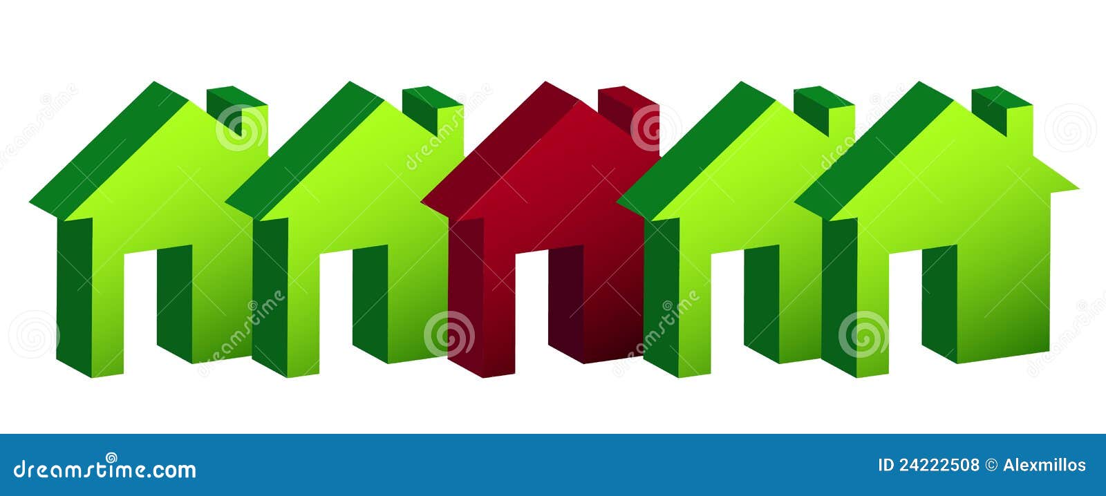 Row of Houses Illustration Design Over Stock Vector - Illustration of ...