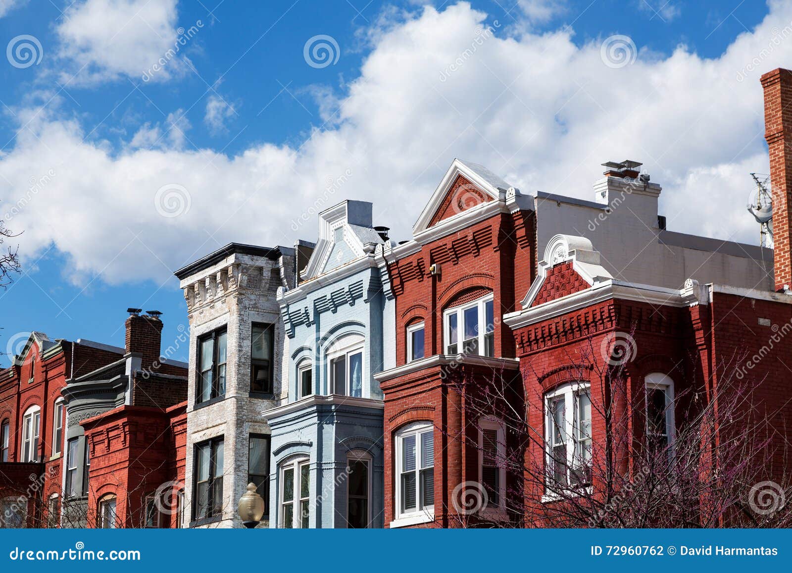 Row Houses in Washington DC Stock Photo - Image of brick, states: 72960762
