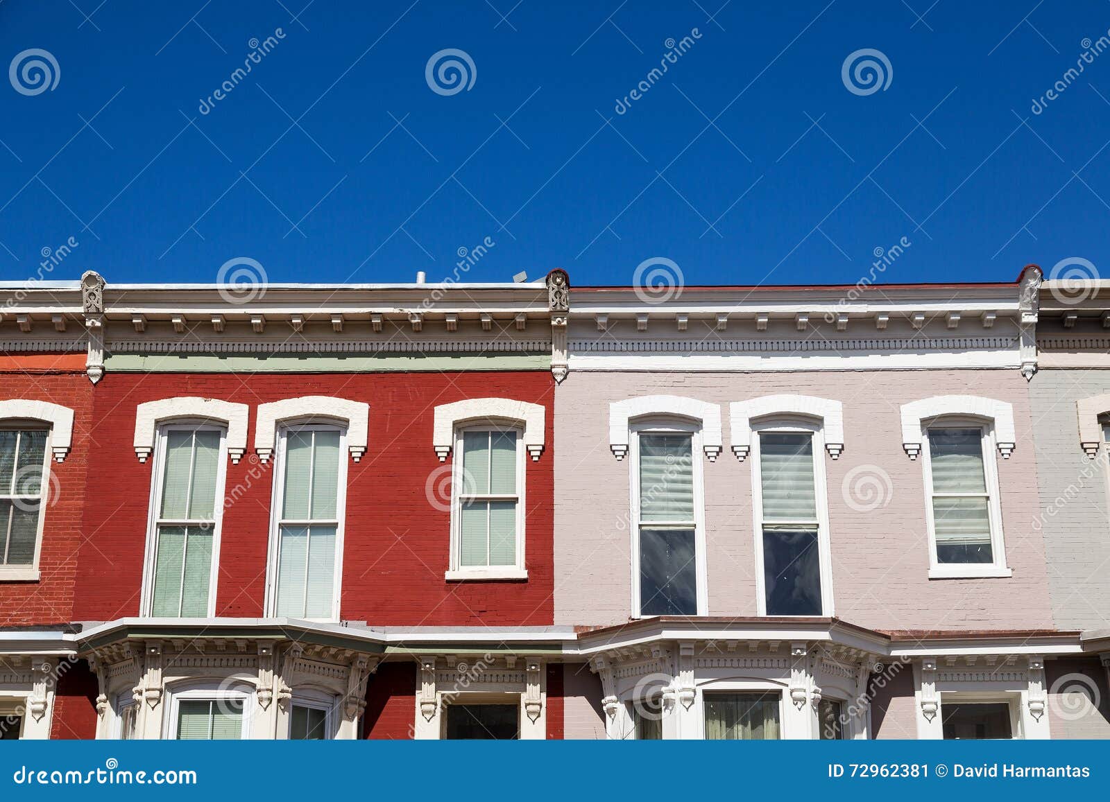 Row Houses in Washington DC. Stock Image - Image of estate, clear: 72962381