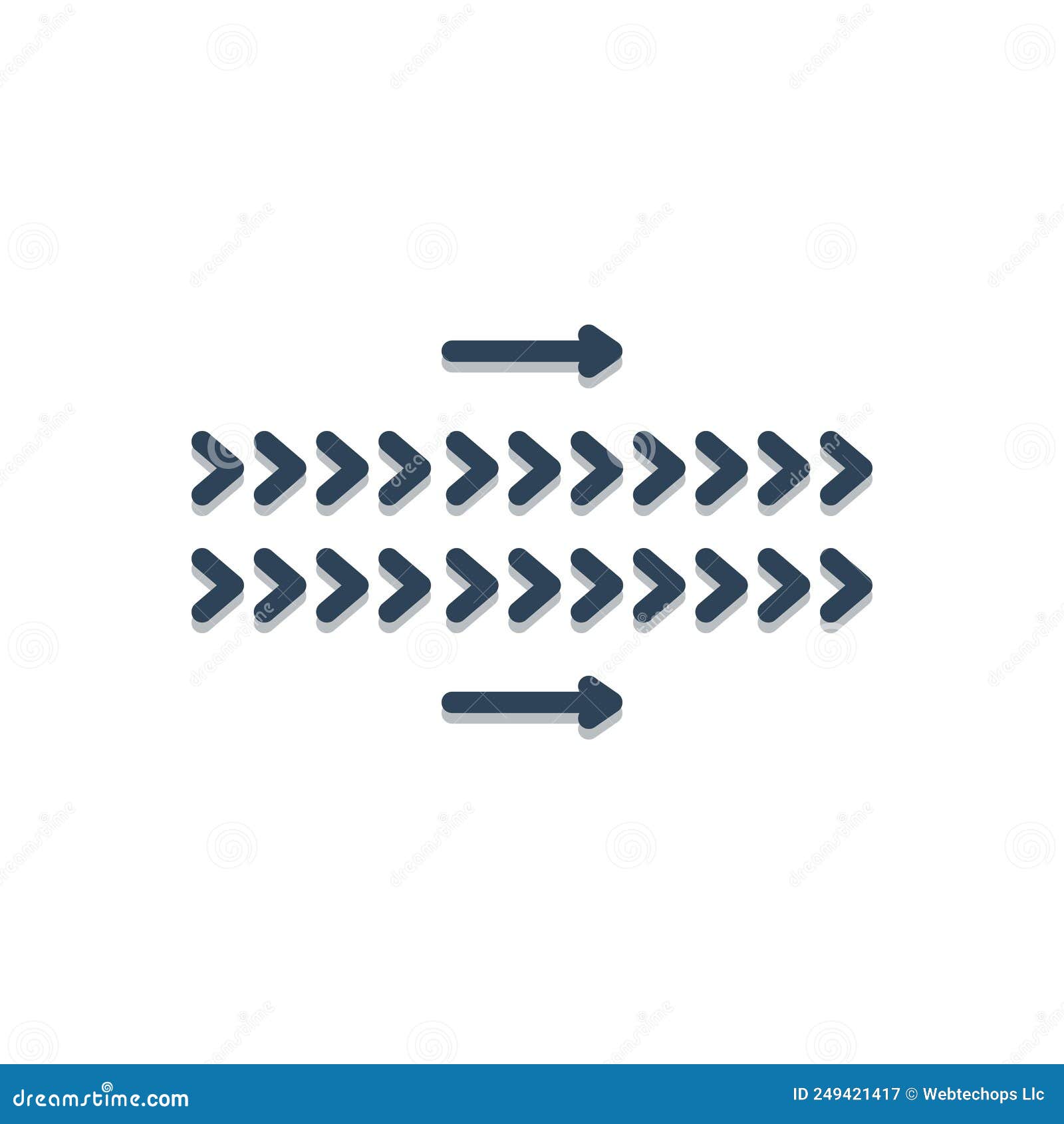 Color Illustration Icon for Row, Line and Arrow Stock Illustration ...