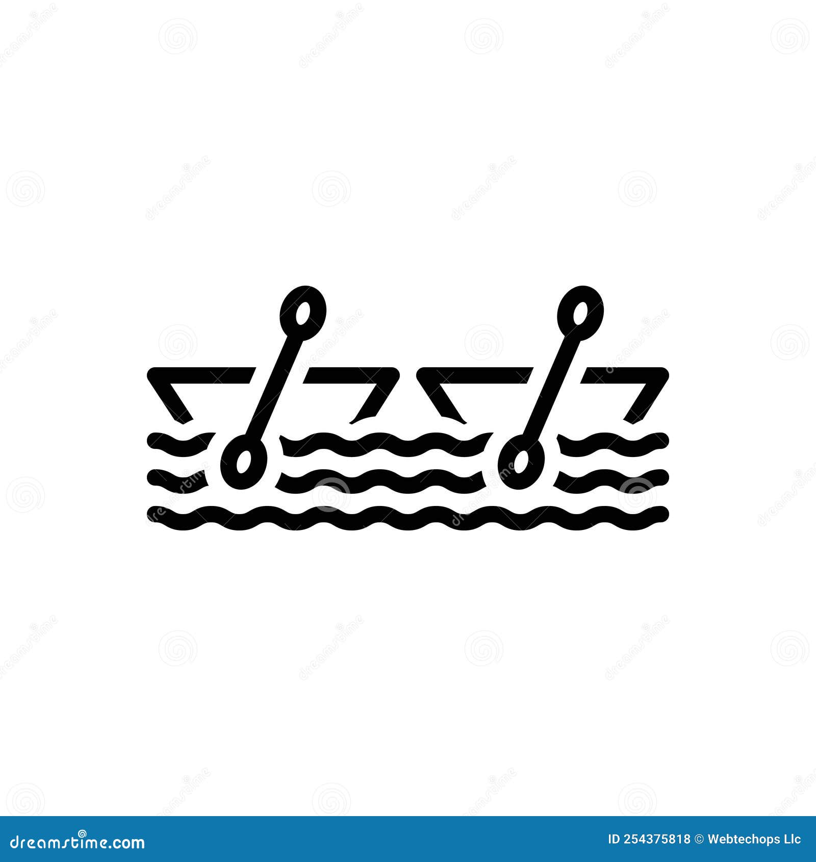 Mix Icon For Row, Rower And Boat Vector Illustration | CartoonDealer ...