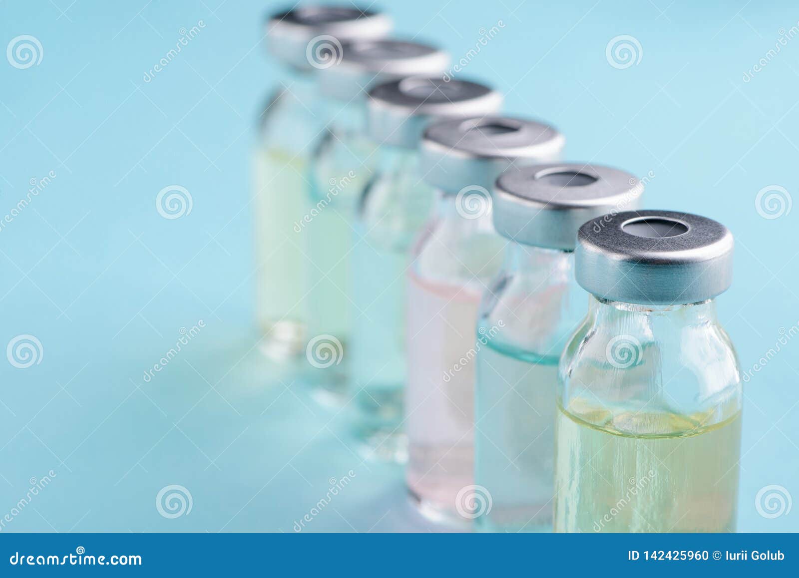 Row of injection vials stock photo. Image of cure, diphtheria - 142425960