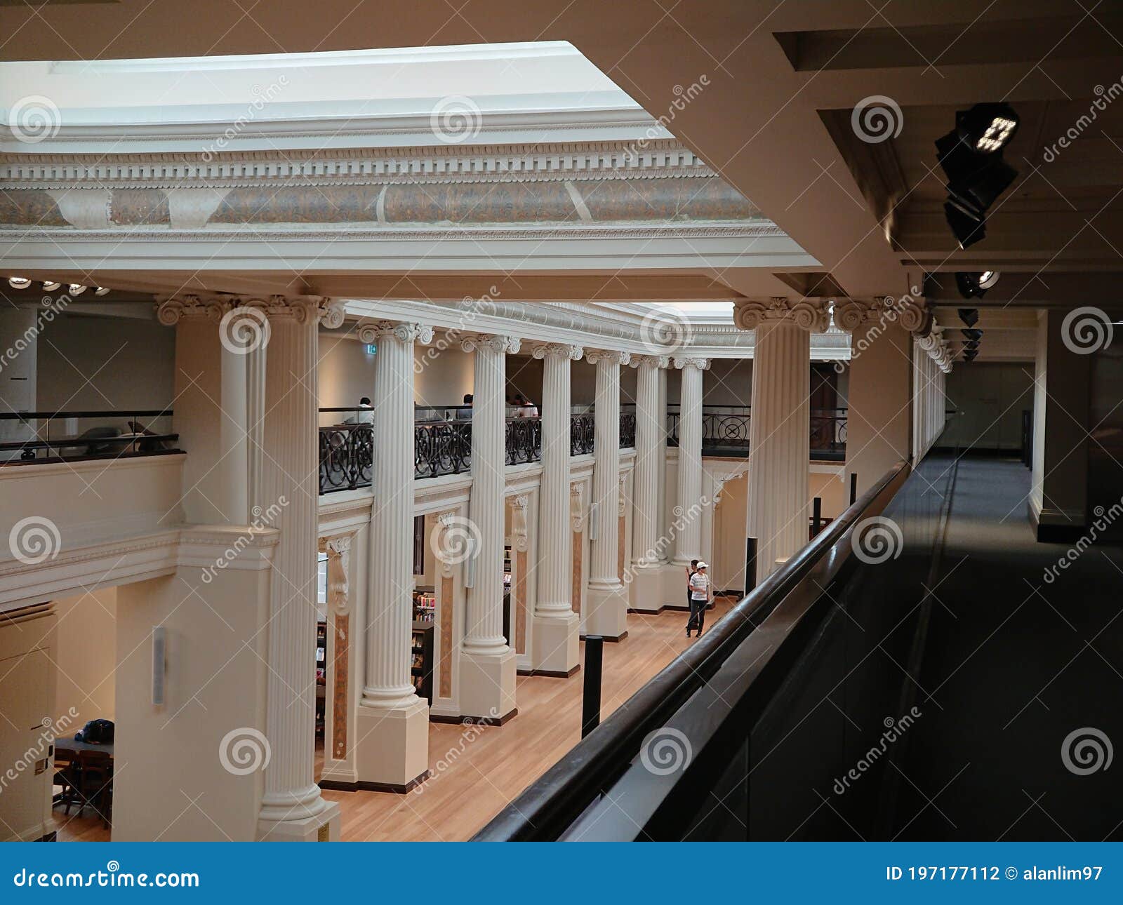 Row of Interior Structural Composite Columns Along the Corridor of a ...