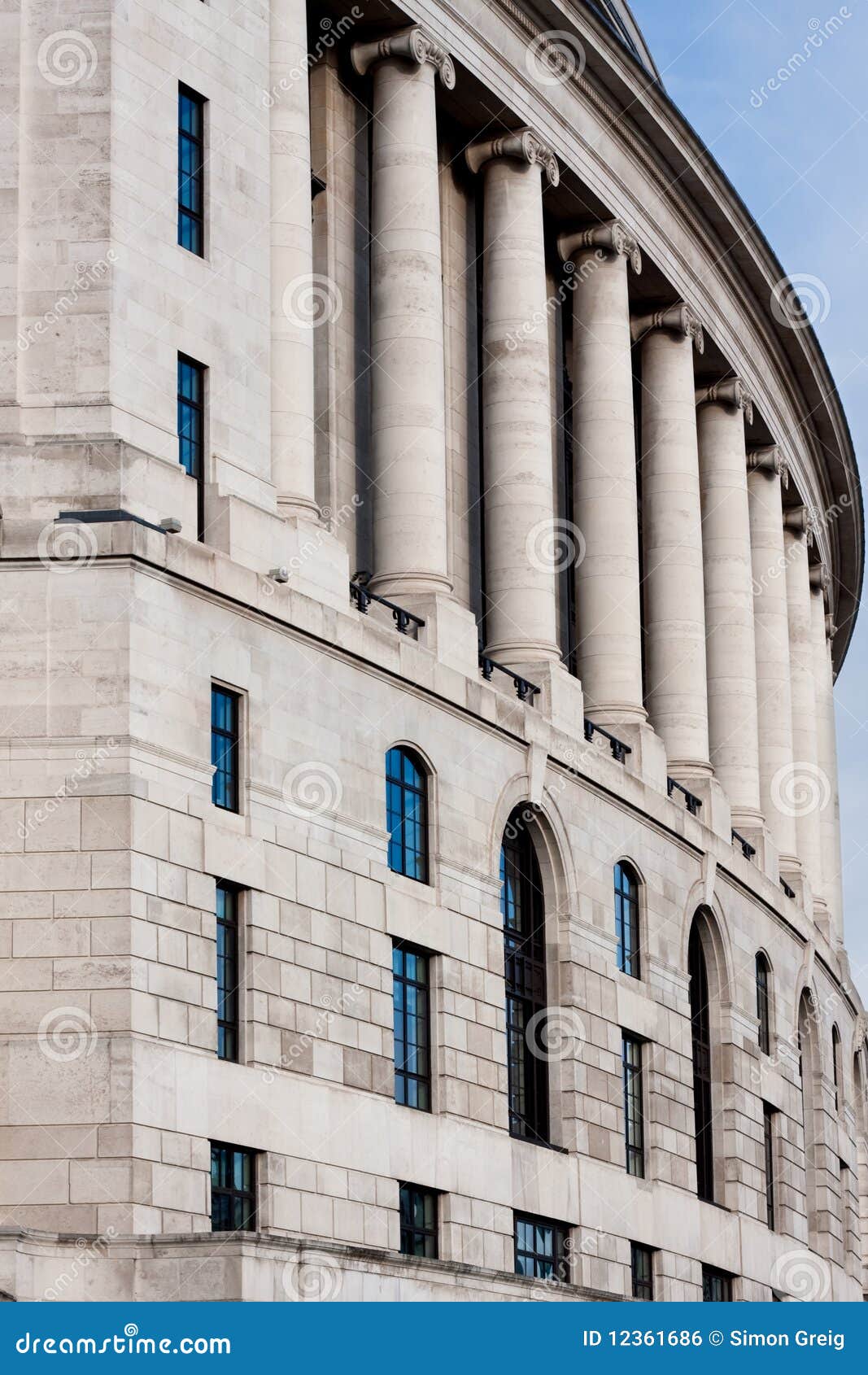 Row of Ionic Columns stock photo. Image of building, architecture ...