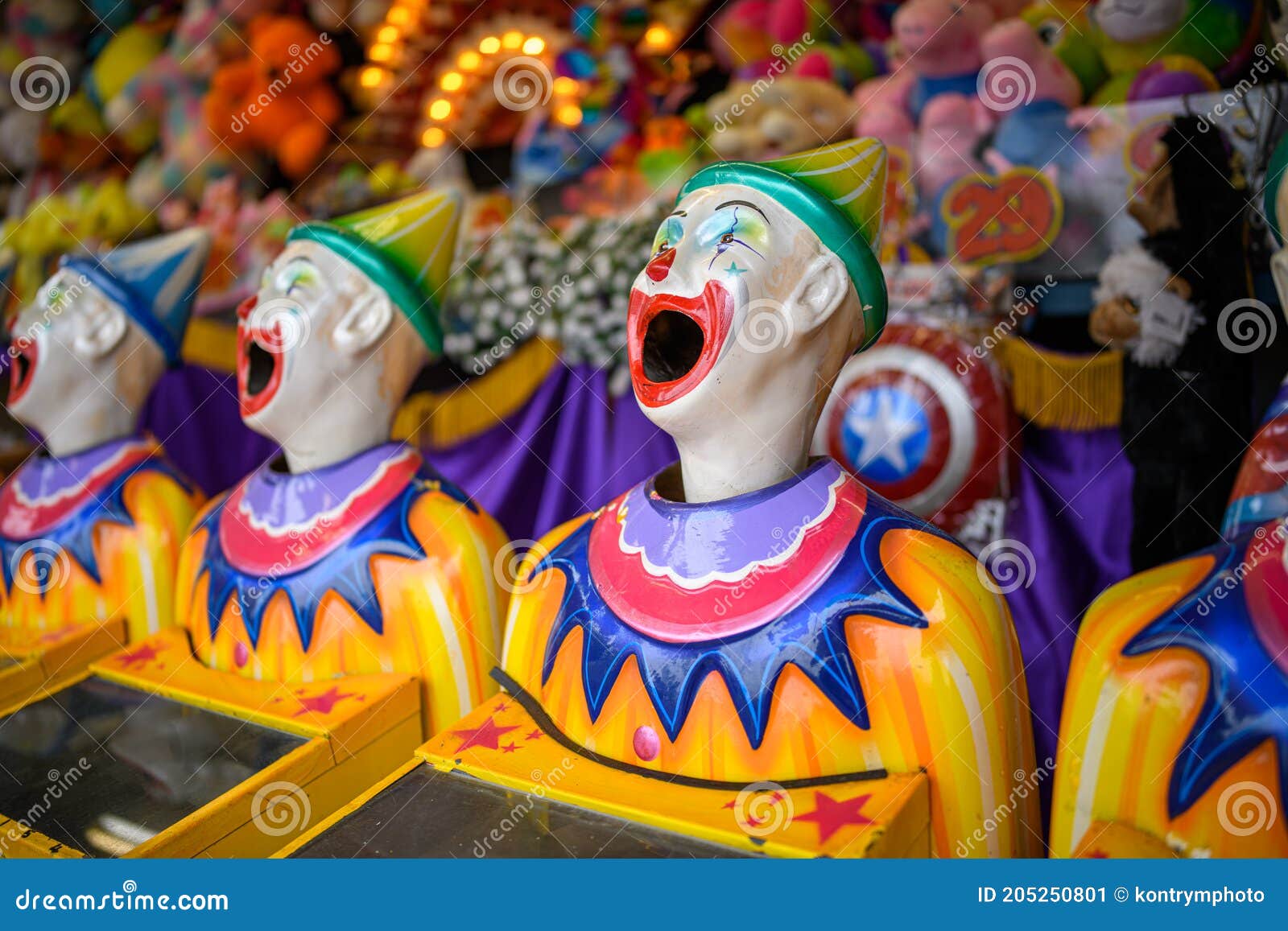 A Row of Laughing Clown Faces Stock Image - Image of flute, competition ...