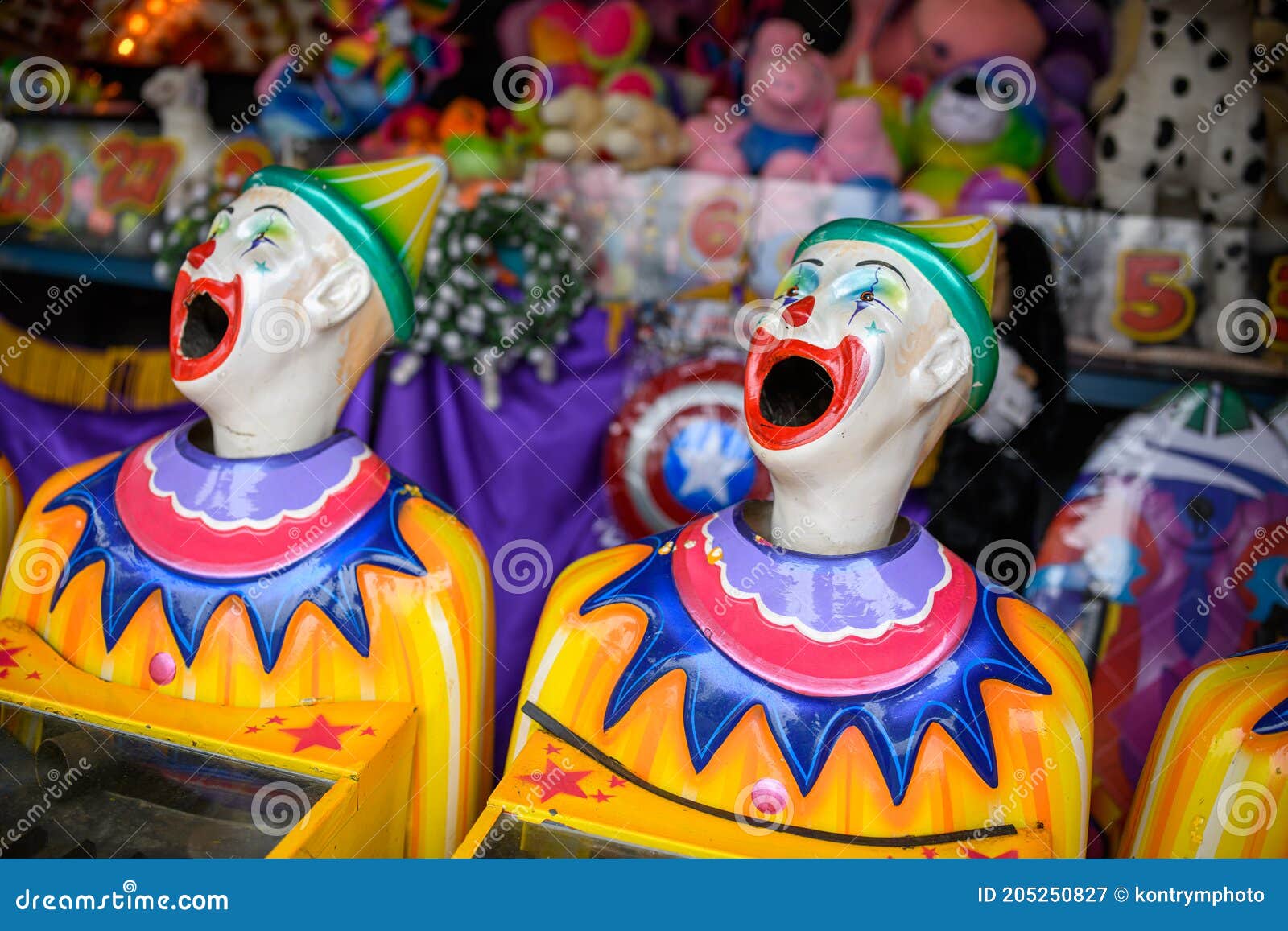 A Row of Laughing Clown Faces Stock Image - Image of bright, open ...