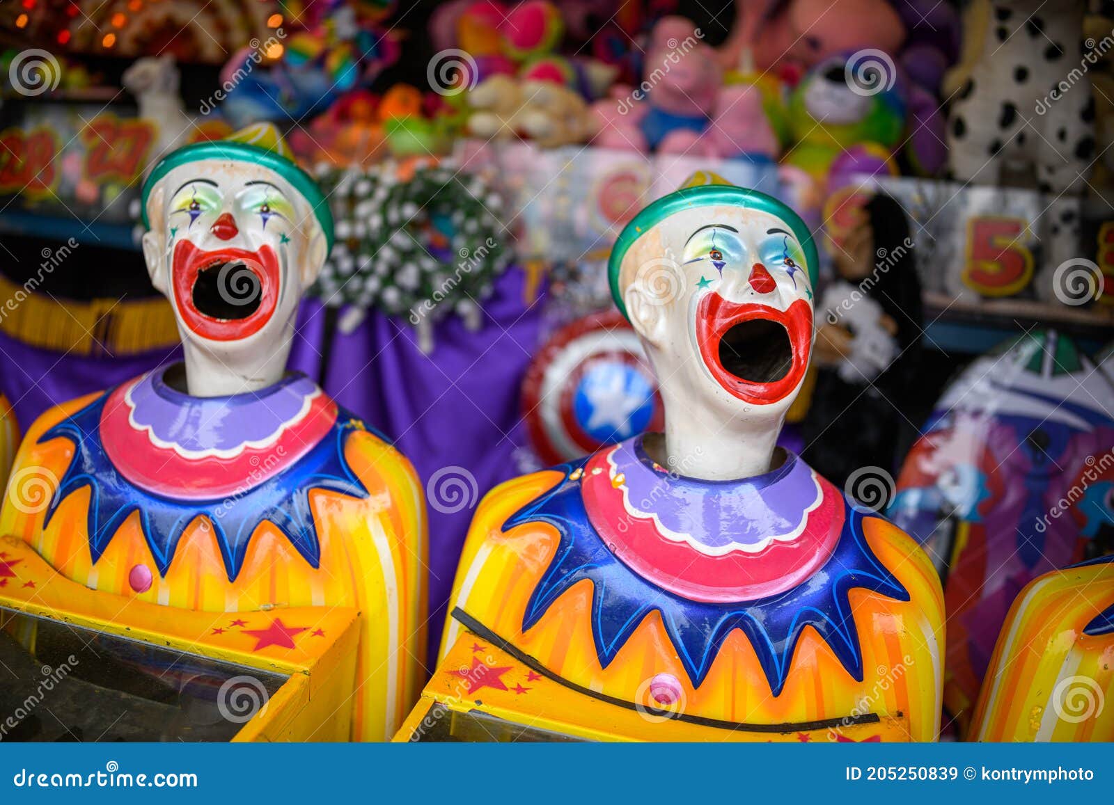 A Row of Laughing Clown Faces Stock Image - Image of disguise, funny ...