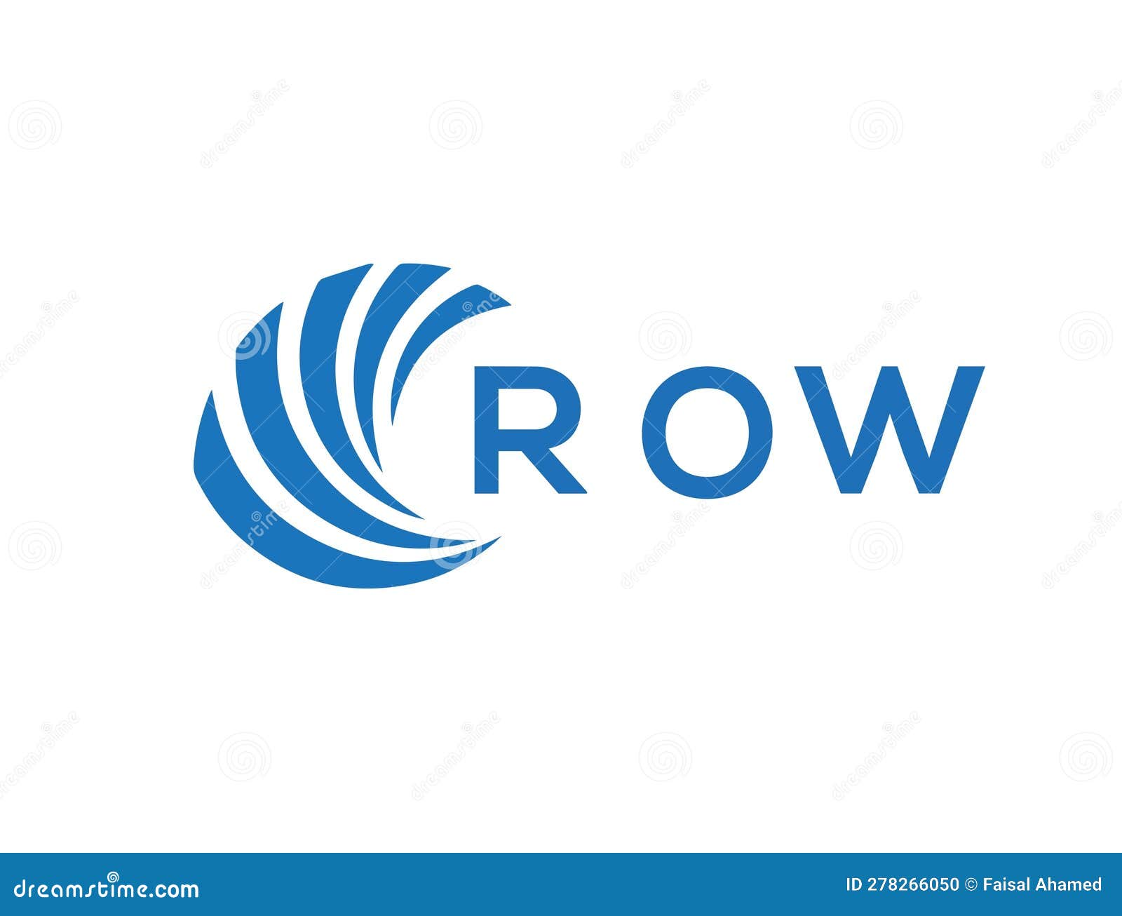 ROW Letter Logo Design on White Background. ROW Creative Circle Letter ...