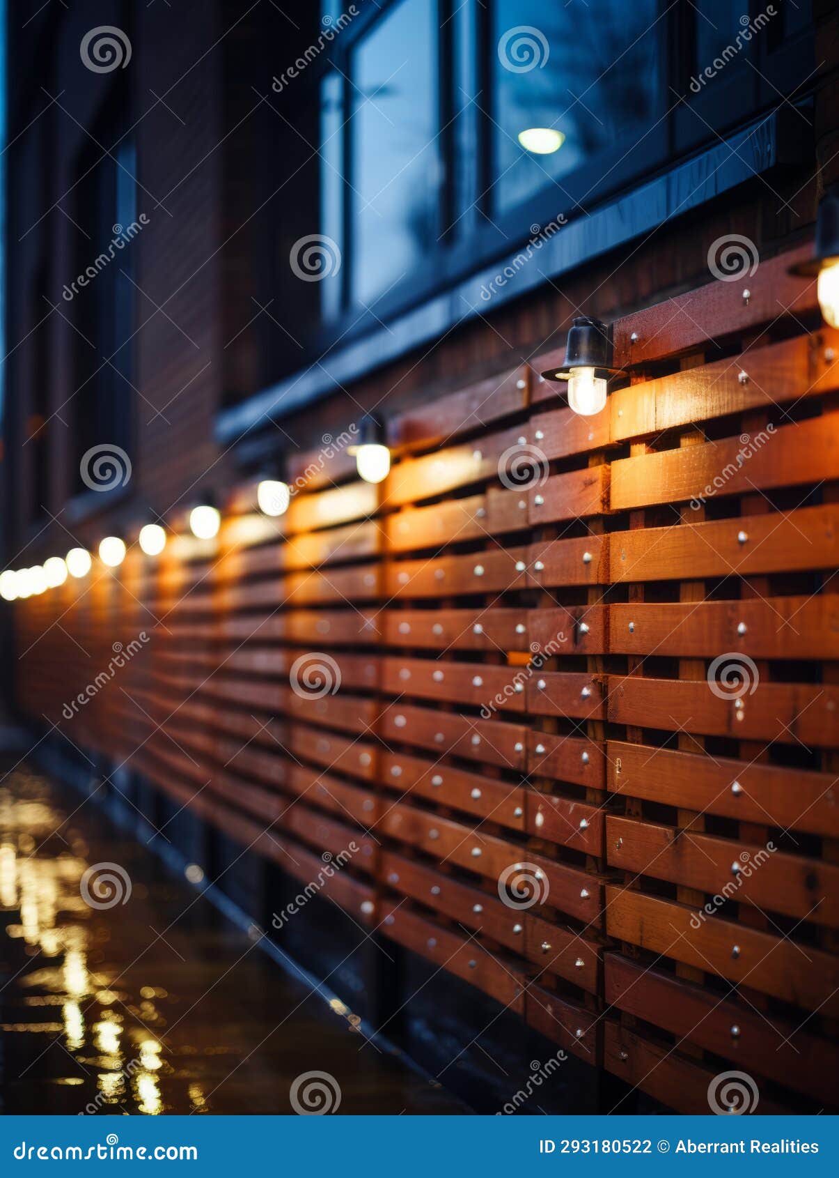A Row of Lights on the Side of a Building Stock Illustration ...